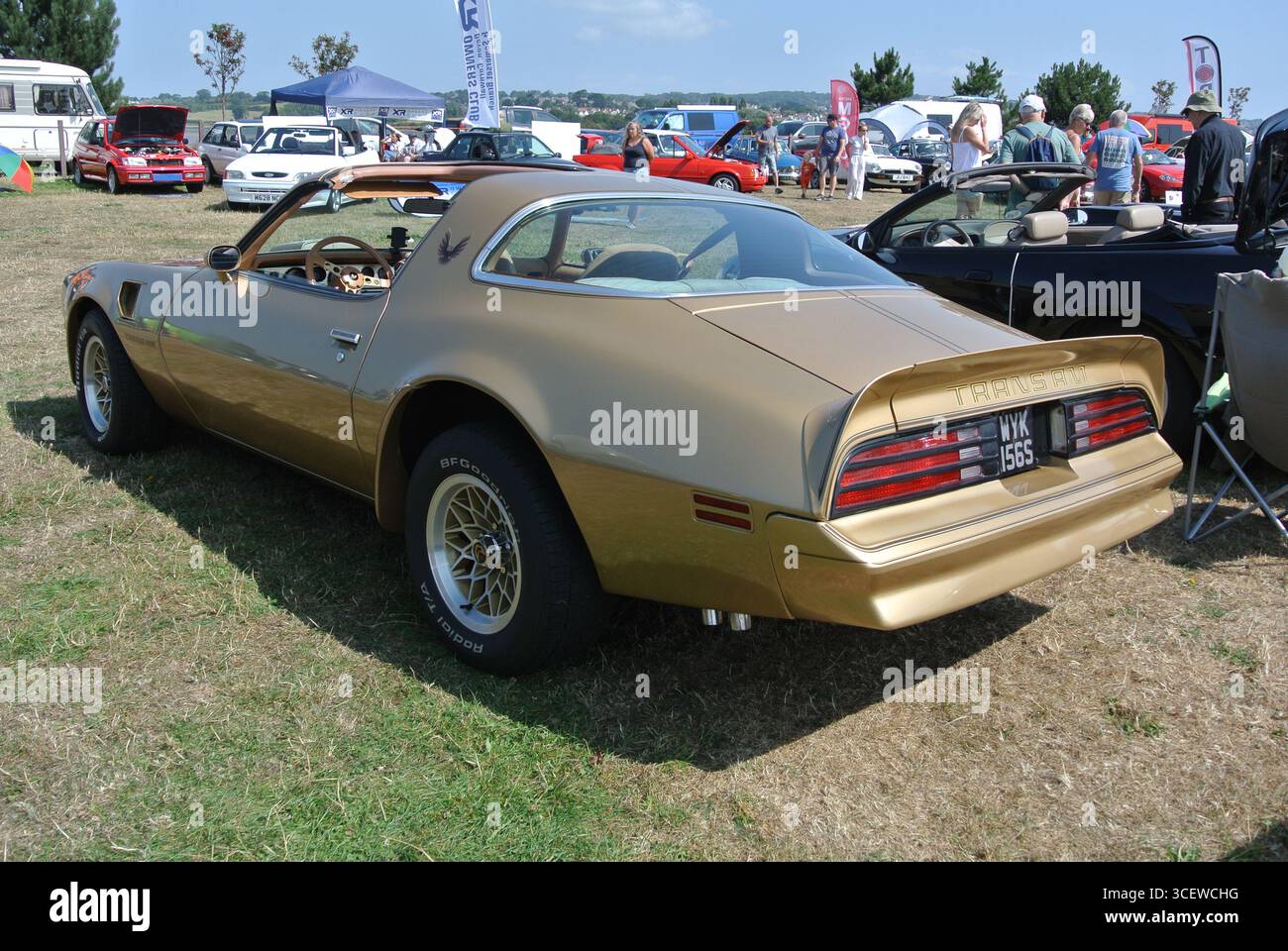 A 1978 Pontiac Firebird Trans Am parked on display at the Exmouth ...