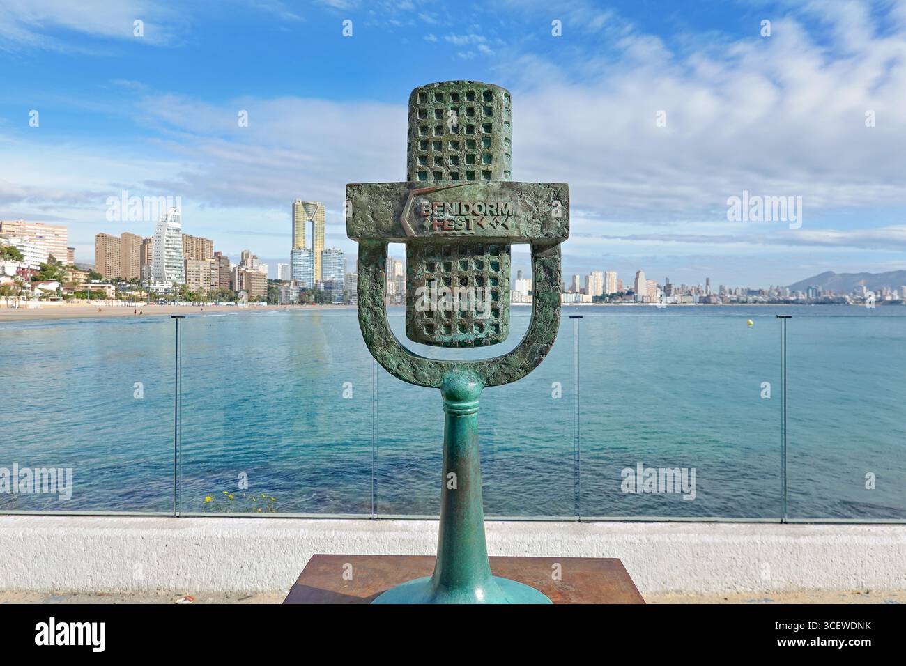 Benidorm, Spain - January 21, 2025: Benidorm Fest sculpture ...