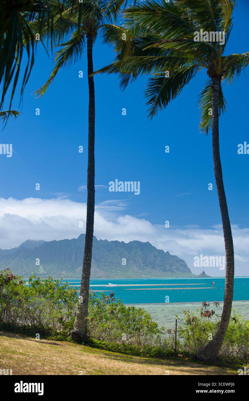View of Kuloa Point and Mokolii Island also know as Chinaman’s hat from ...