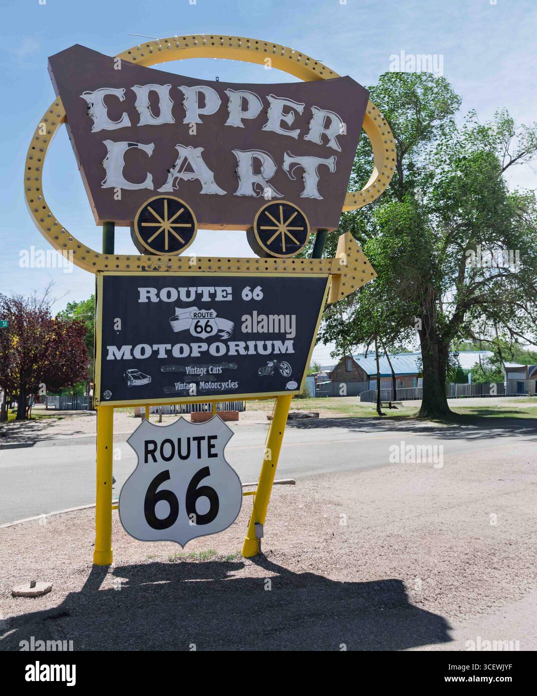 The Copper Cart, Seligman, Arizona, Historic Route 66, USA Stock Photo ...