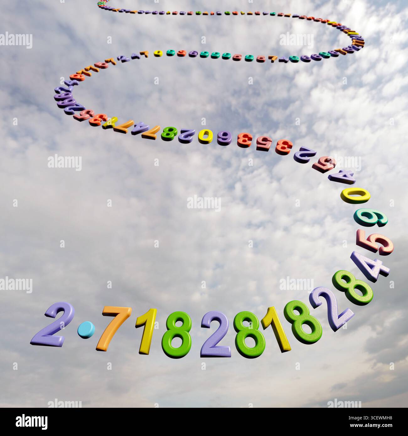 Illustration of Euler's number, commonly denoted as e, one of the most ...