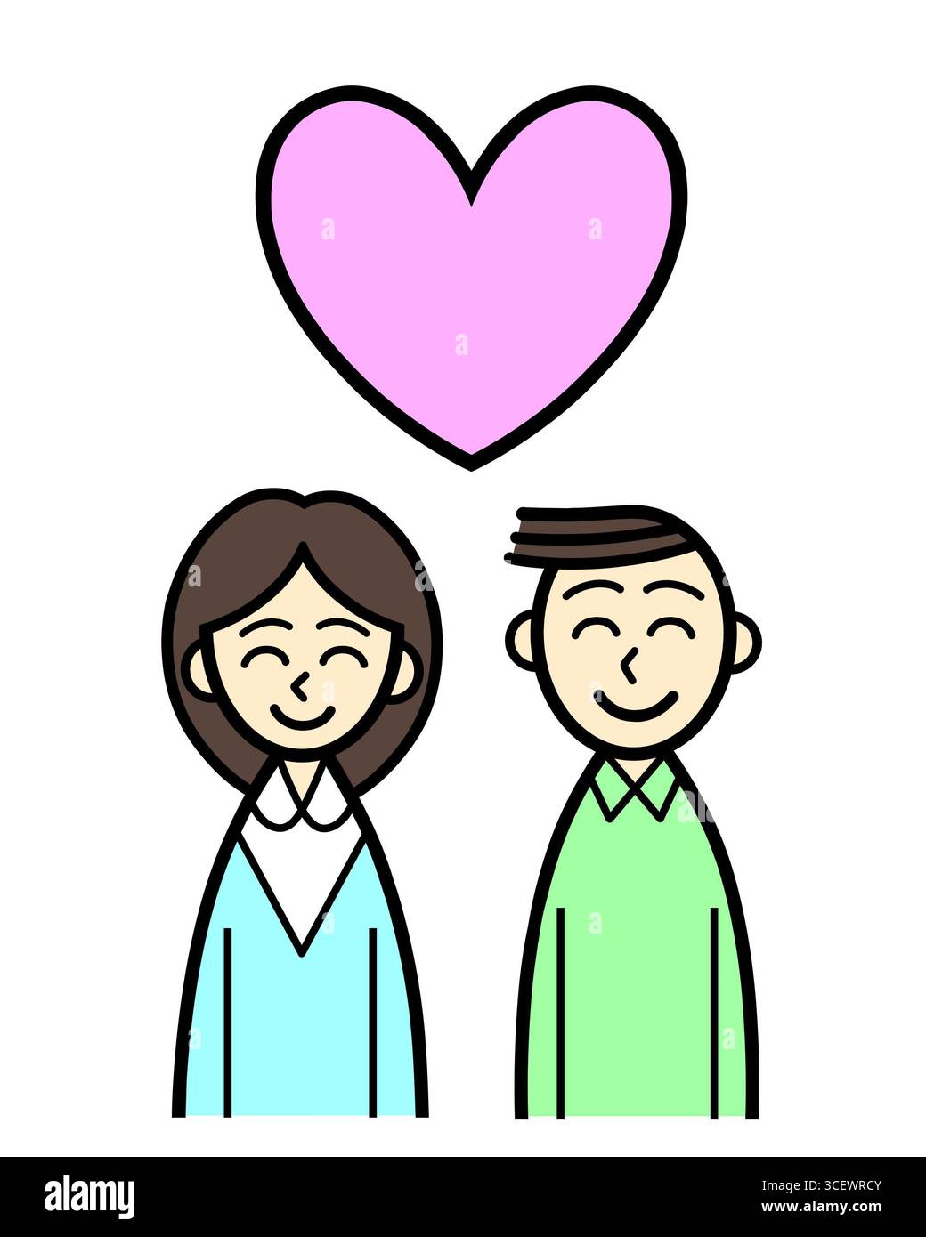 Portrait love couple Cut Out Stock Images & Pictures - Alamy