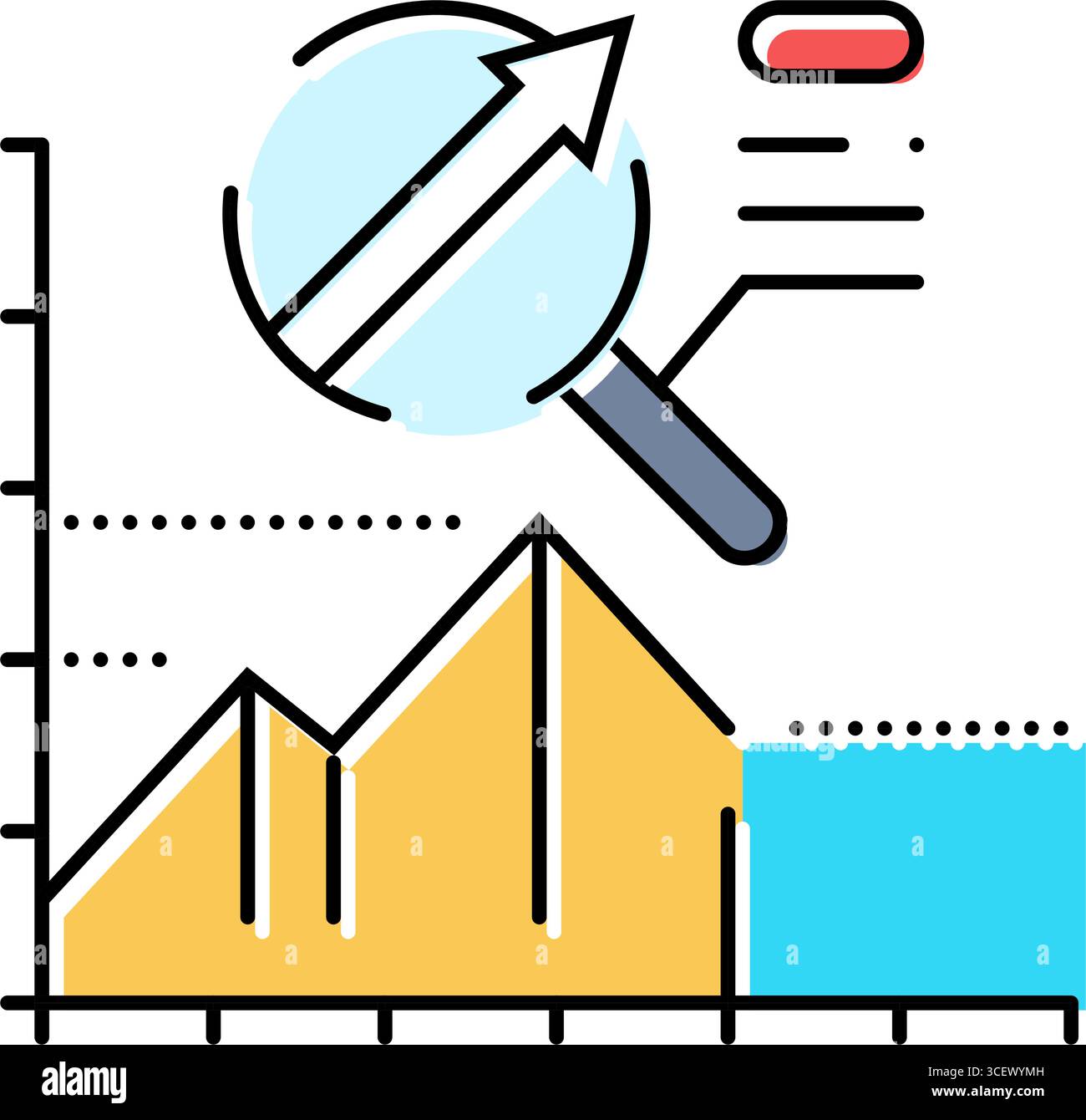 predictive analytics big data color icon vector illustration Stock ...