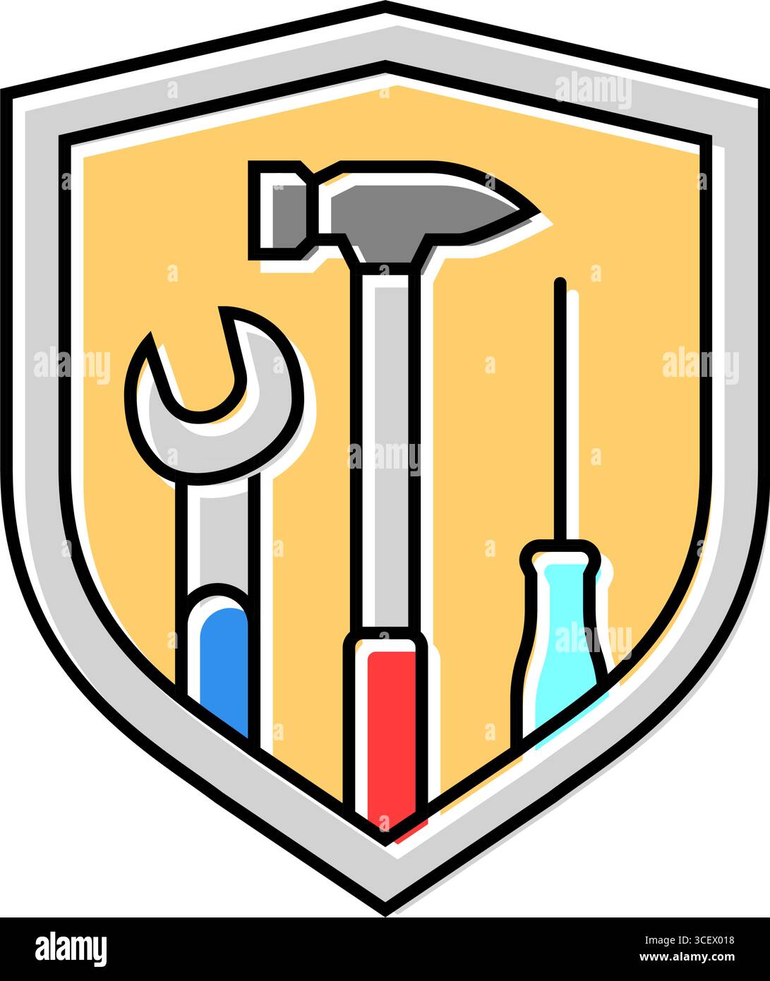 safe use of tools injury prevention color icon vector illustration ...