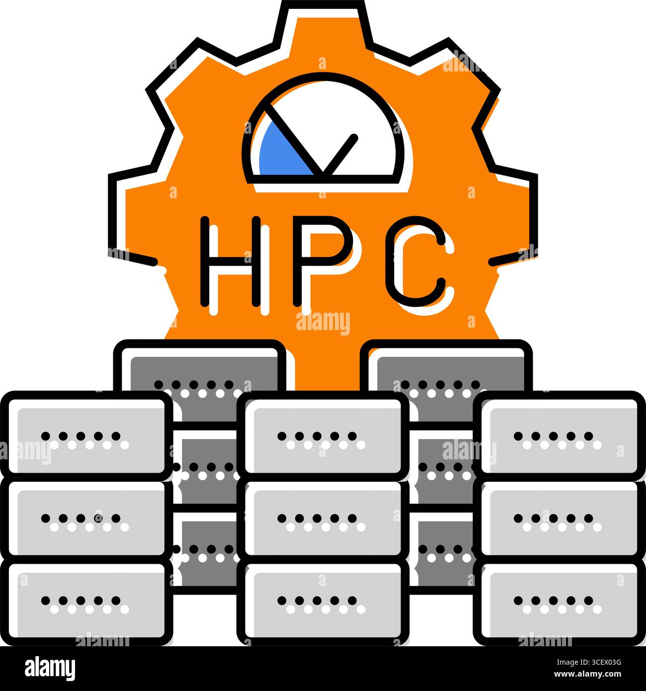 high performance computing color icon vector illustration Stock Vector Image & Art - Alamy