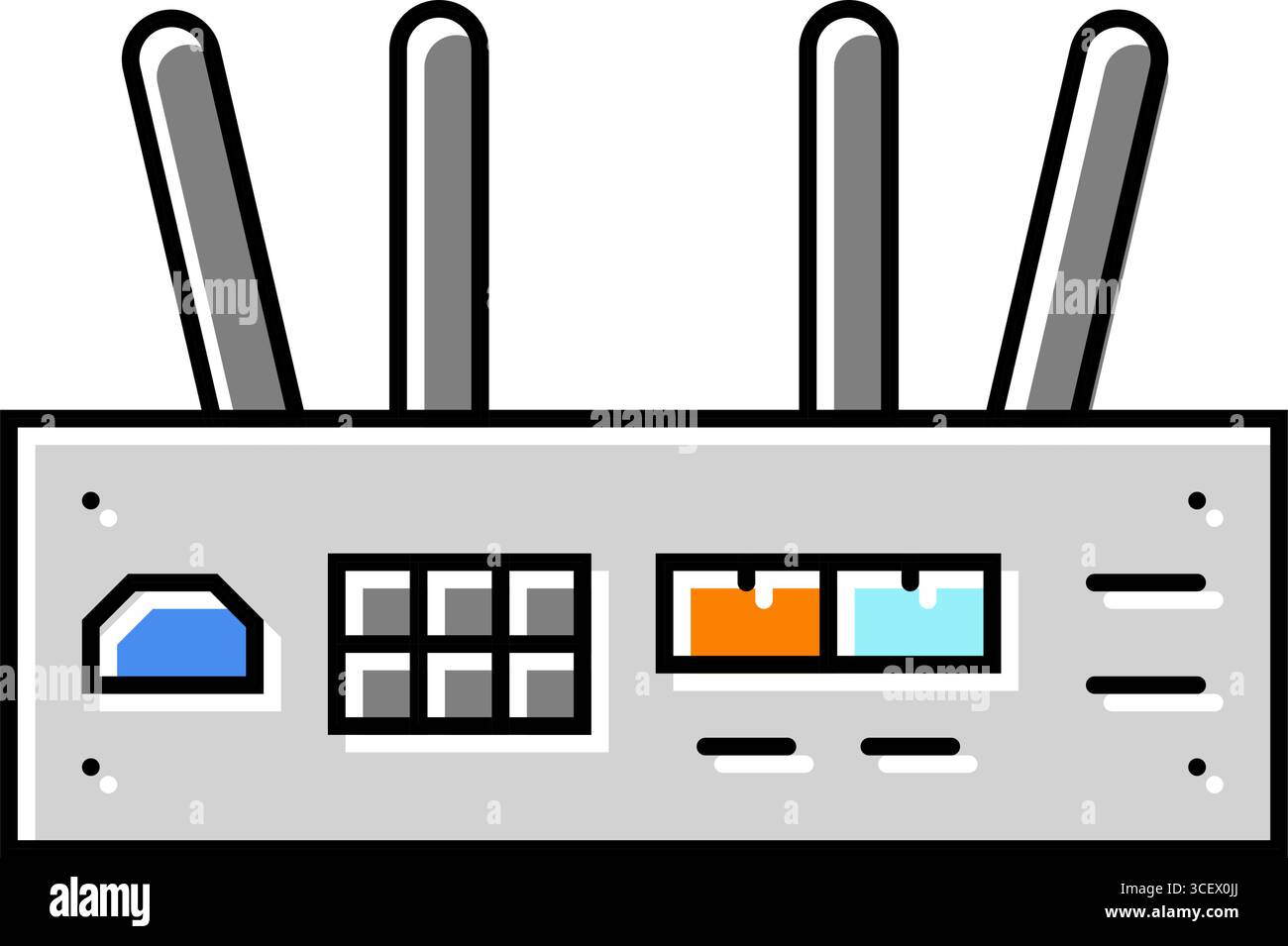iot gateway data center color icon vector illustration Stock Vector ...