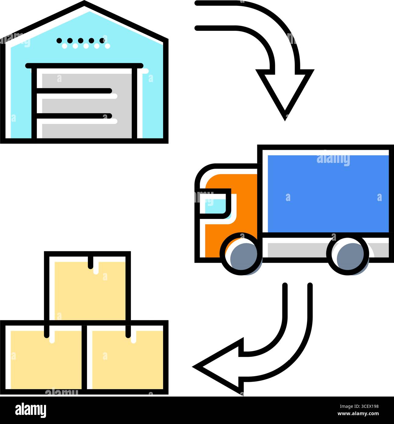 Blockchain supply chain Stock Vector Images - Alamy
