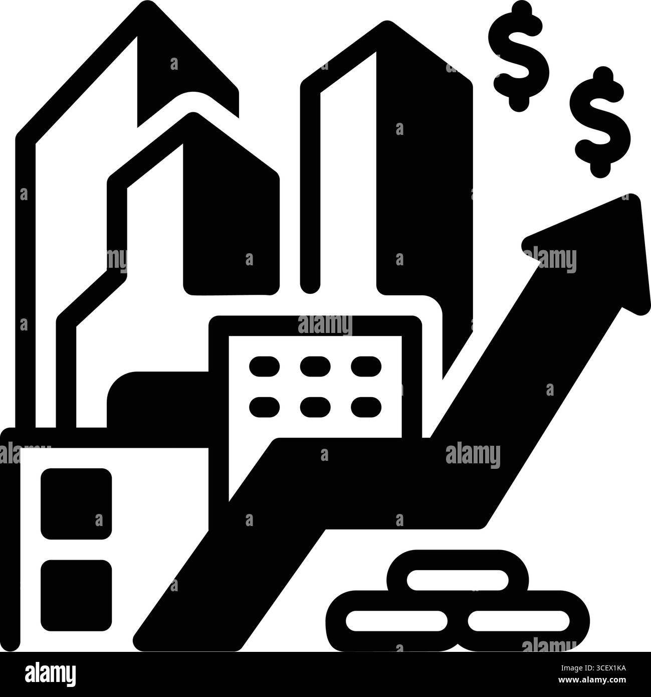 Icon for house price growth, house price Stock Vector Image & Art - Alamy