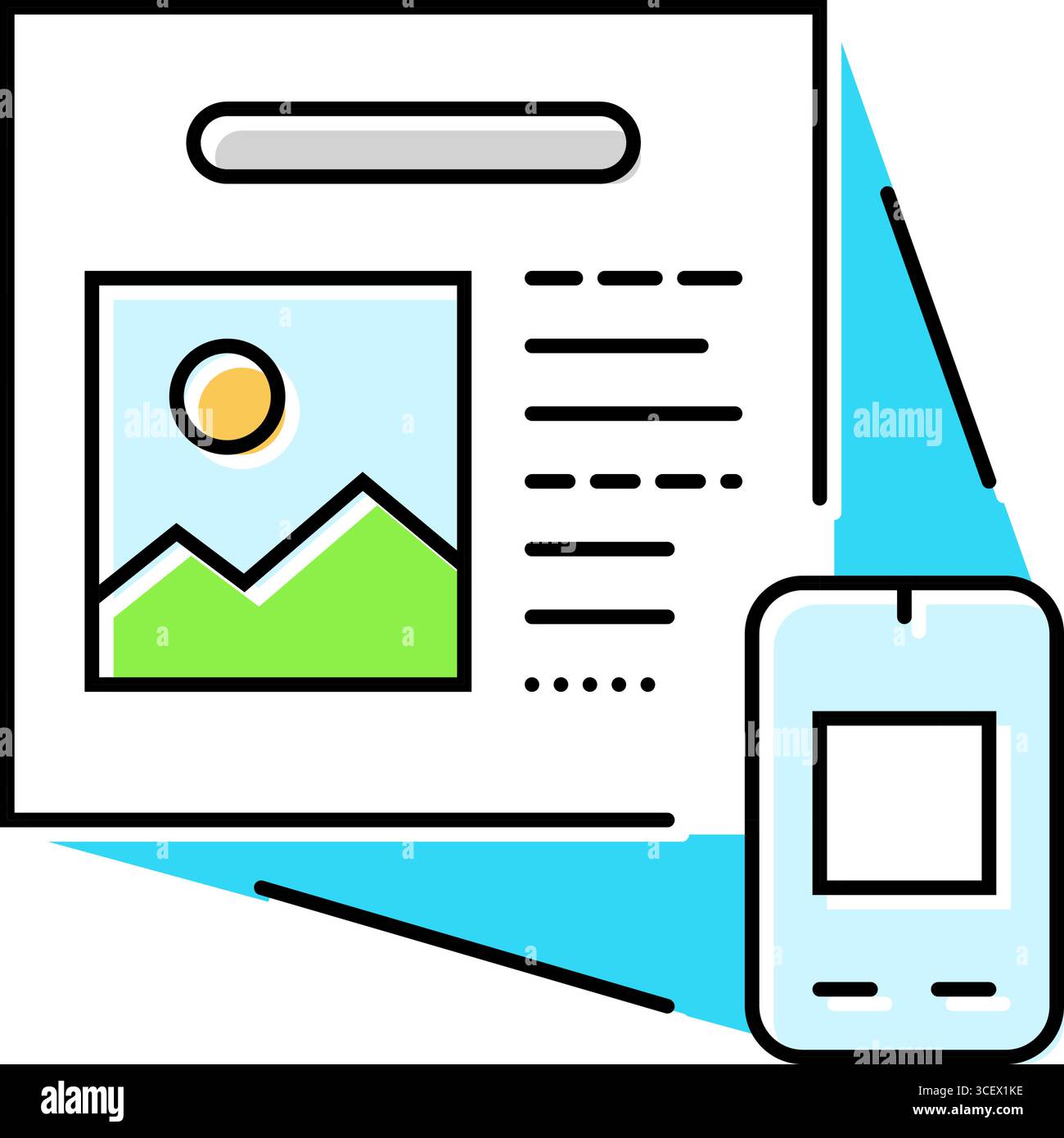 hologram augmented reality color icon vector illustration Stock Vector ...