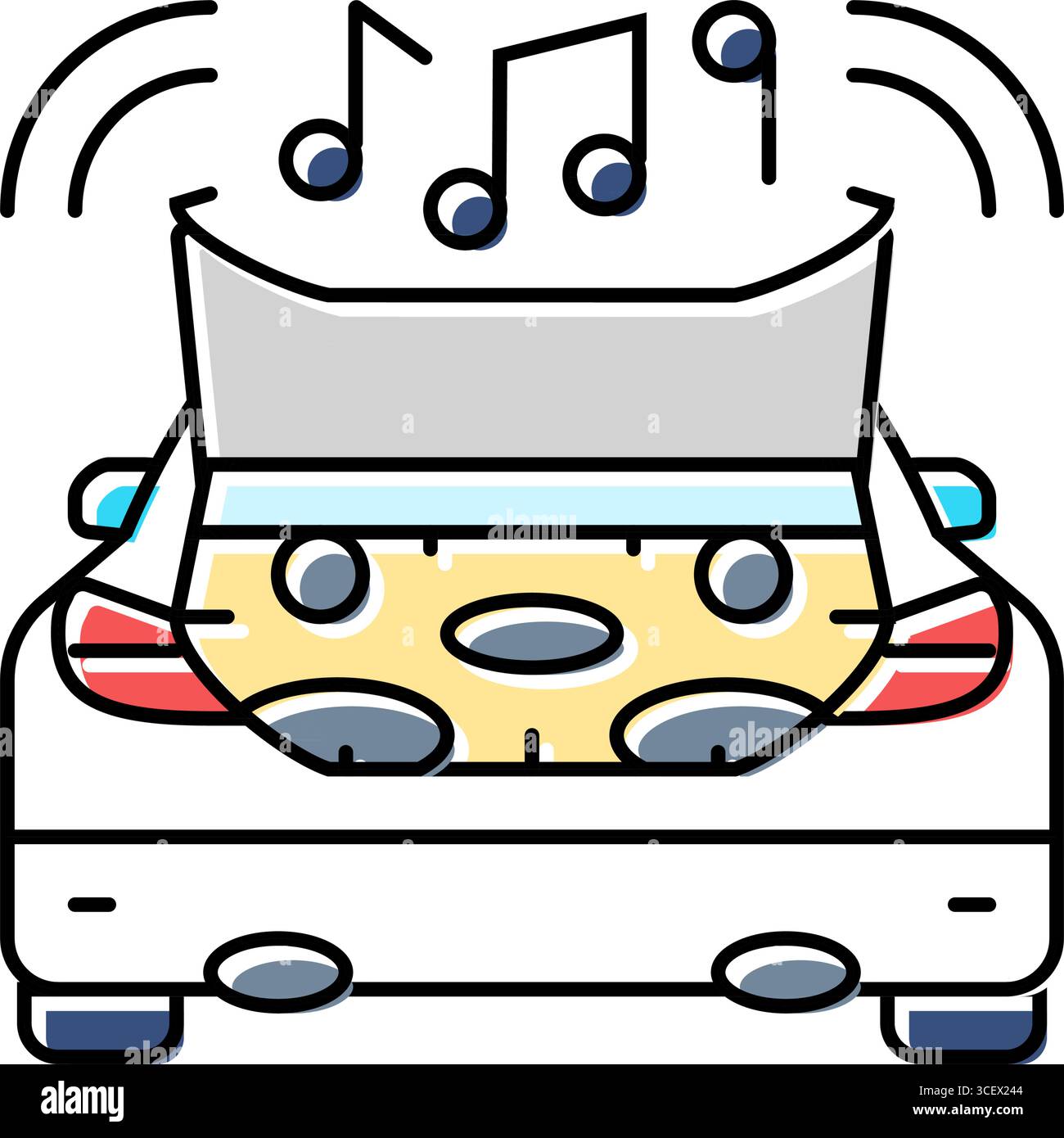 car entertainment system color icon vector illustration Stock Vector ...