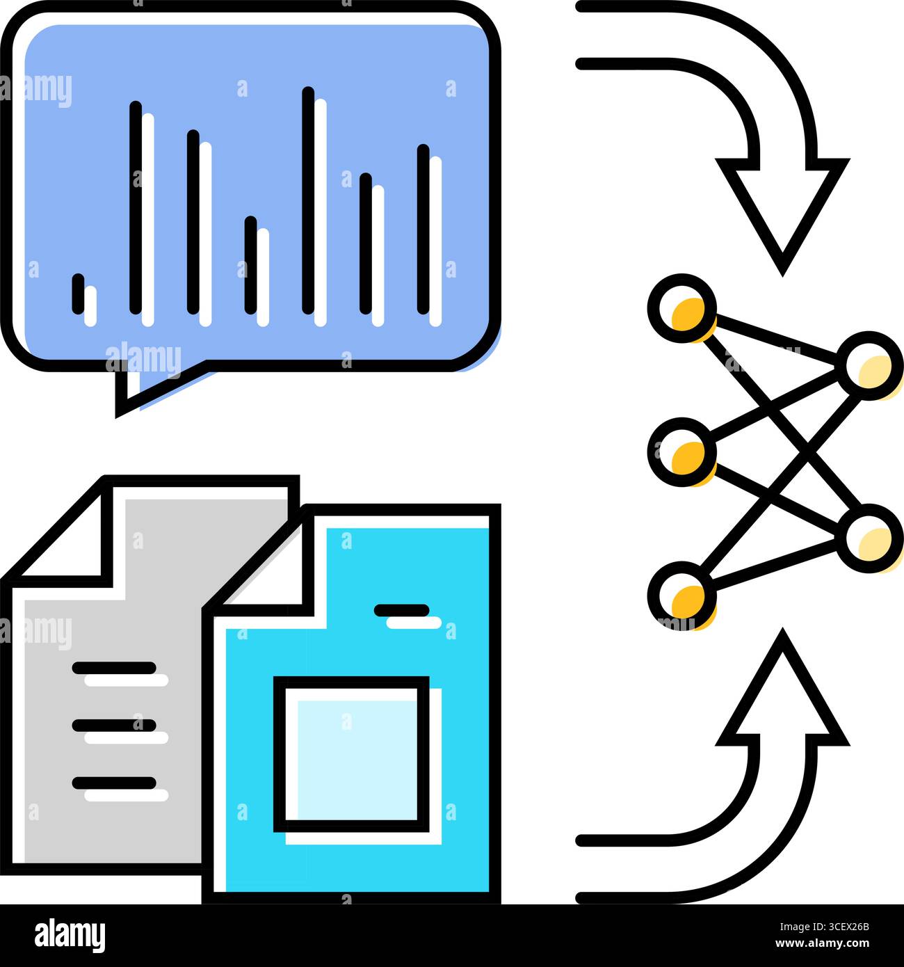 natural language model nlp color icon vector illustration Stock Vector ...