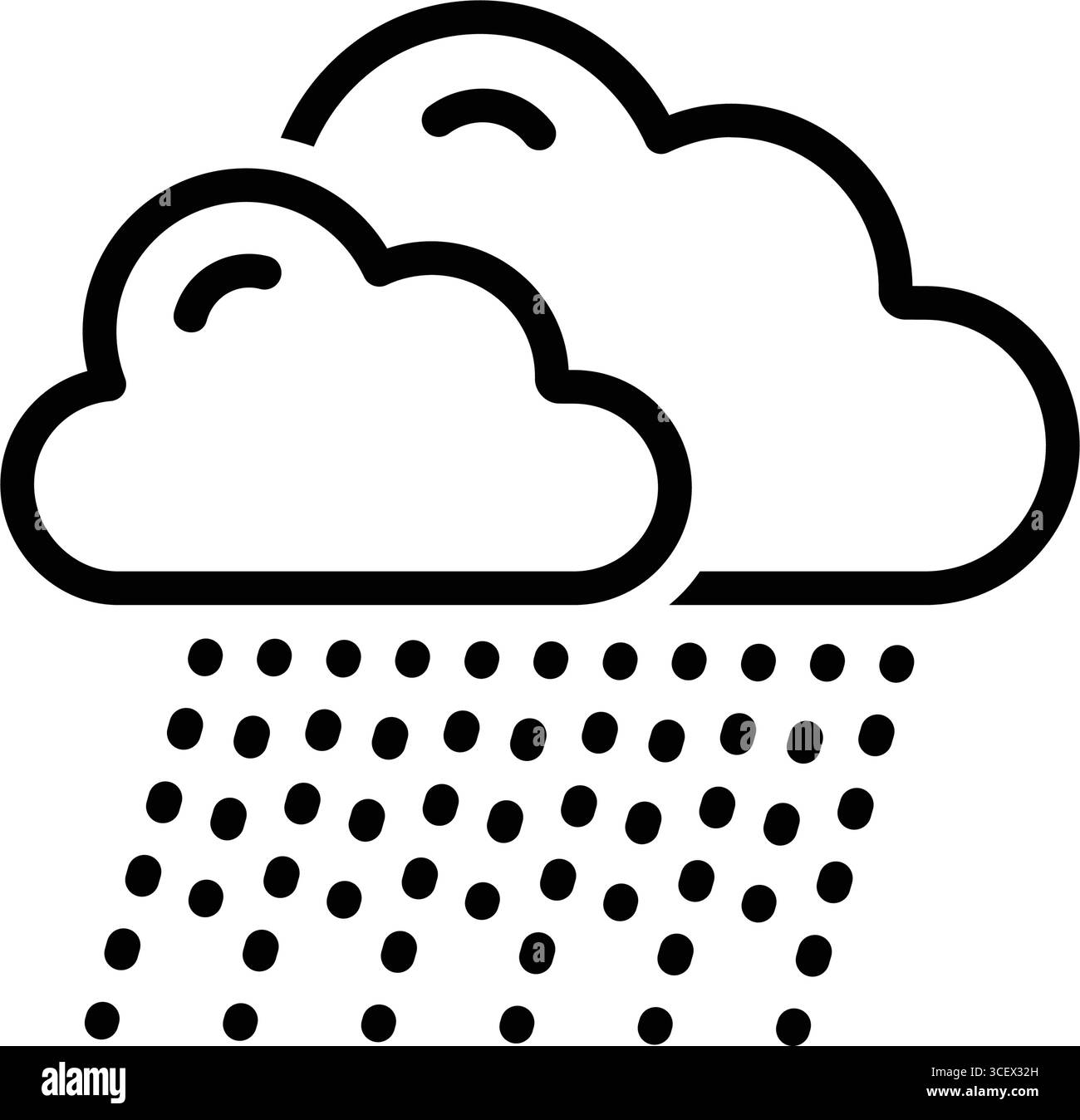 Vector illustration monsoon rain Black and White Stock Photos & Images ...