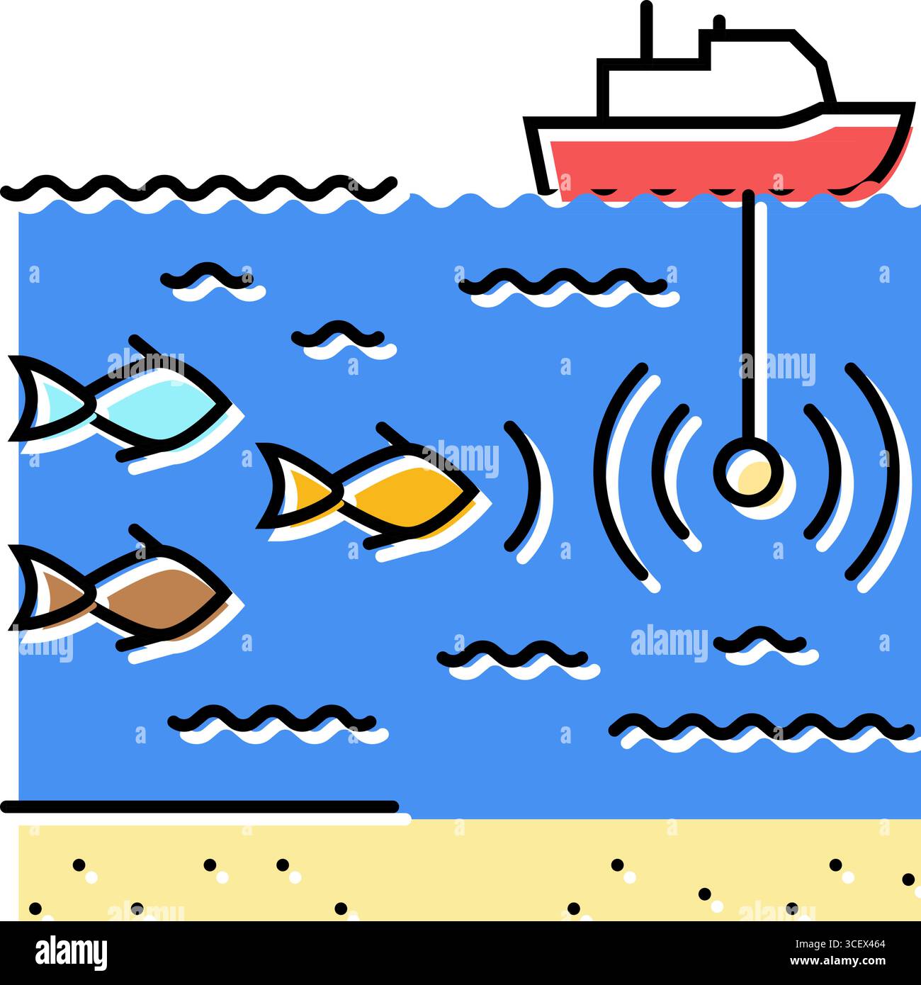 hydrophone world ocean color icon vector illustration Stock Vector ...