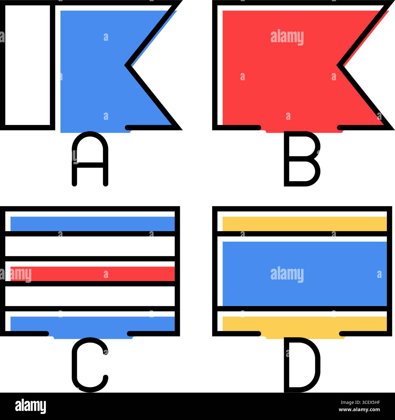 nautical flag sailing sport color icon vector illustration Stock Vector ...