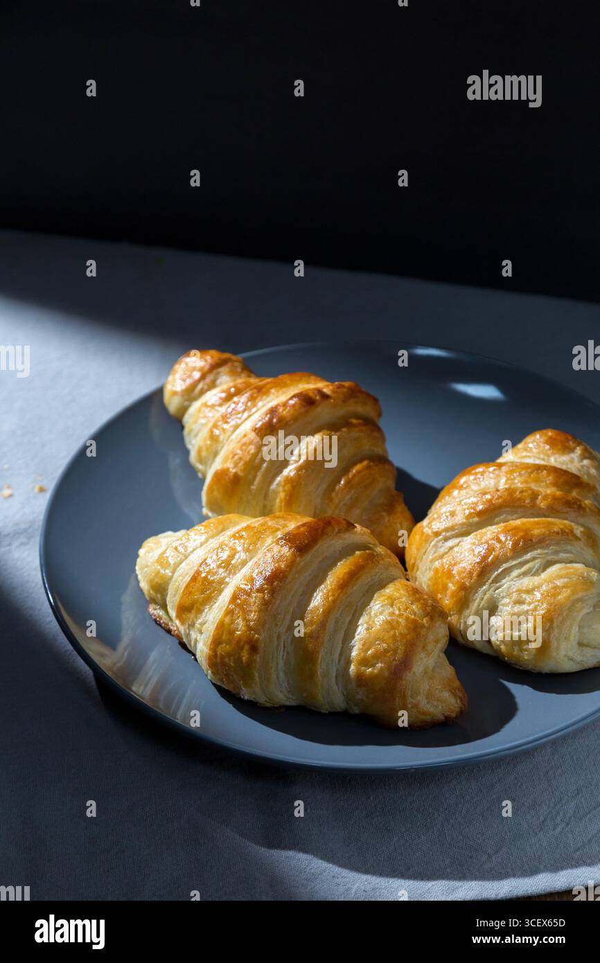 Fresh homemade french croissants hi-res stock photography and images ...