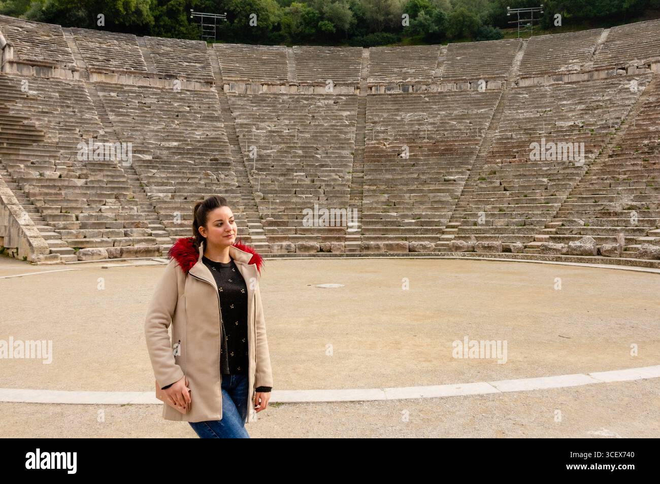 Woman in coat ancient hi-res stock photography and images - Alamy