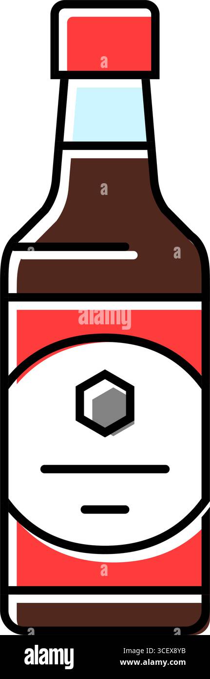 teriyaki sauce condiment color icon vector illustration Stock Vector ...