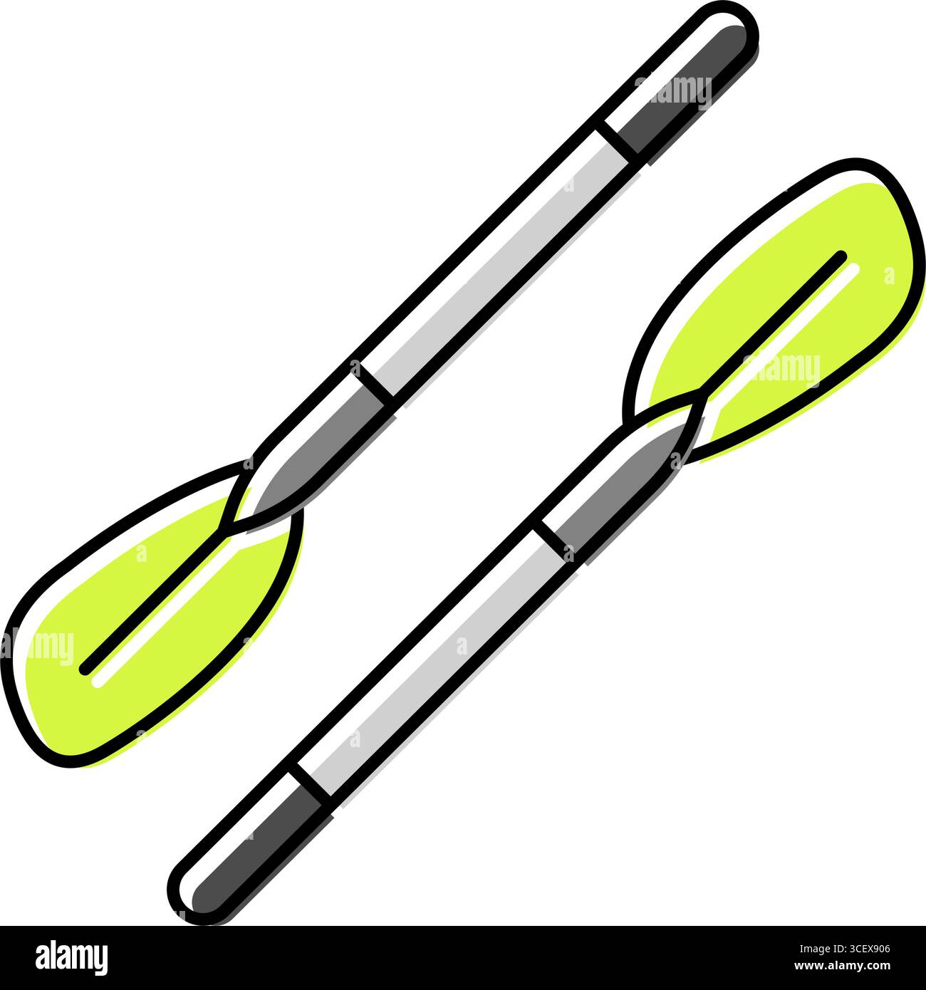 kayak paddle water trip tourism color icon vector illustration Stock ...