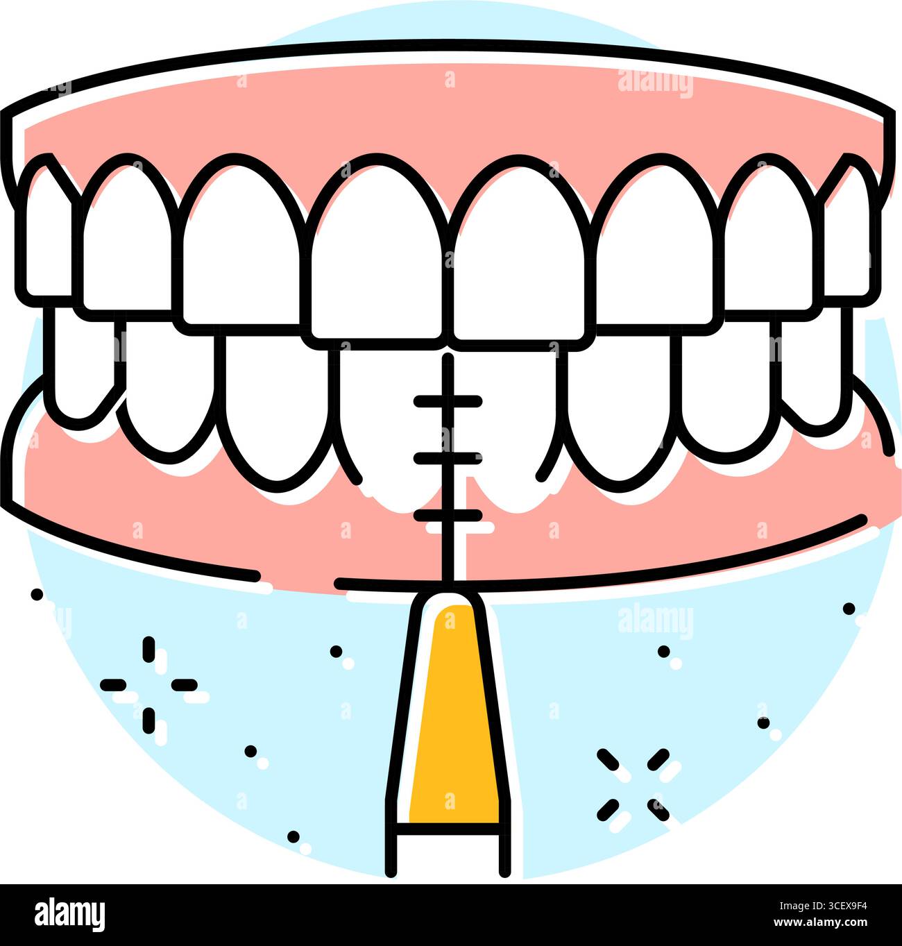 Dental floss toothbrush interdental Cut Out Stock Images & Pictures - Alamy