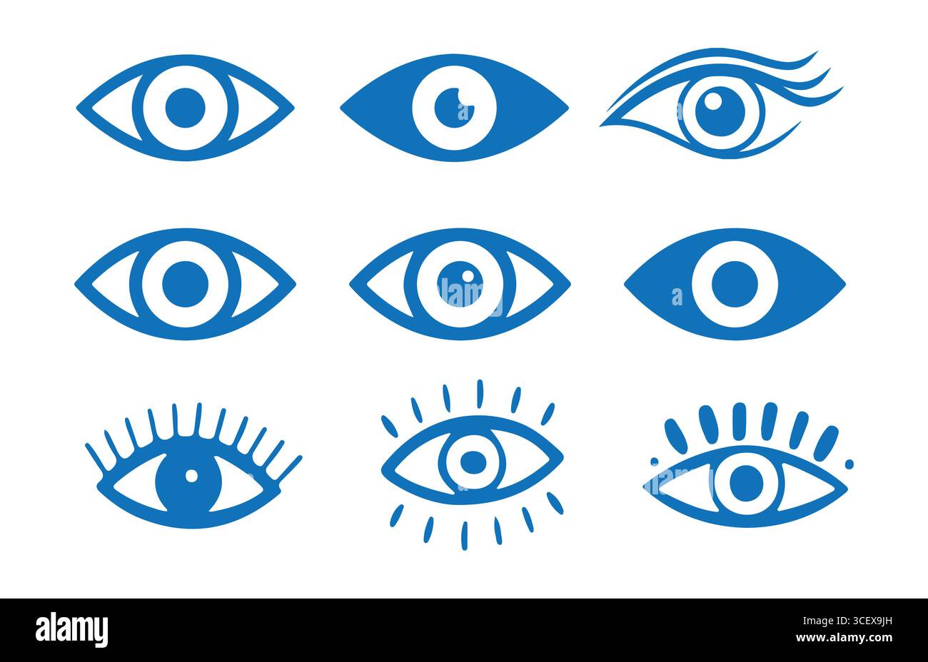 Eye icon set. eyesight symbol , eye, view, vision icons in flat style ...