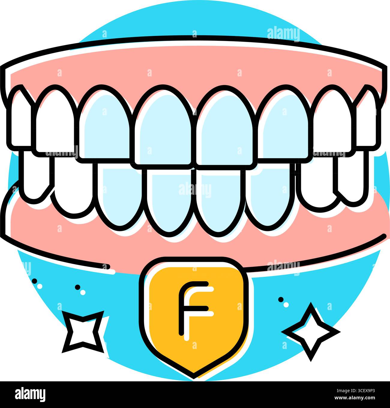 using fluoride treatments color icon vector illustration Stock Vector ...