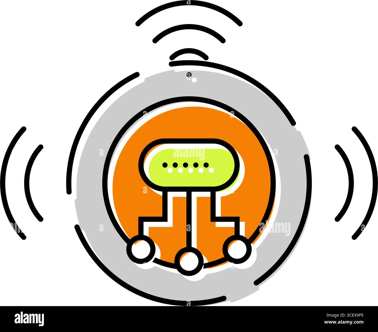 smart sensors industry 5 color icon vector illustration Stock Vector ...