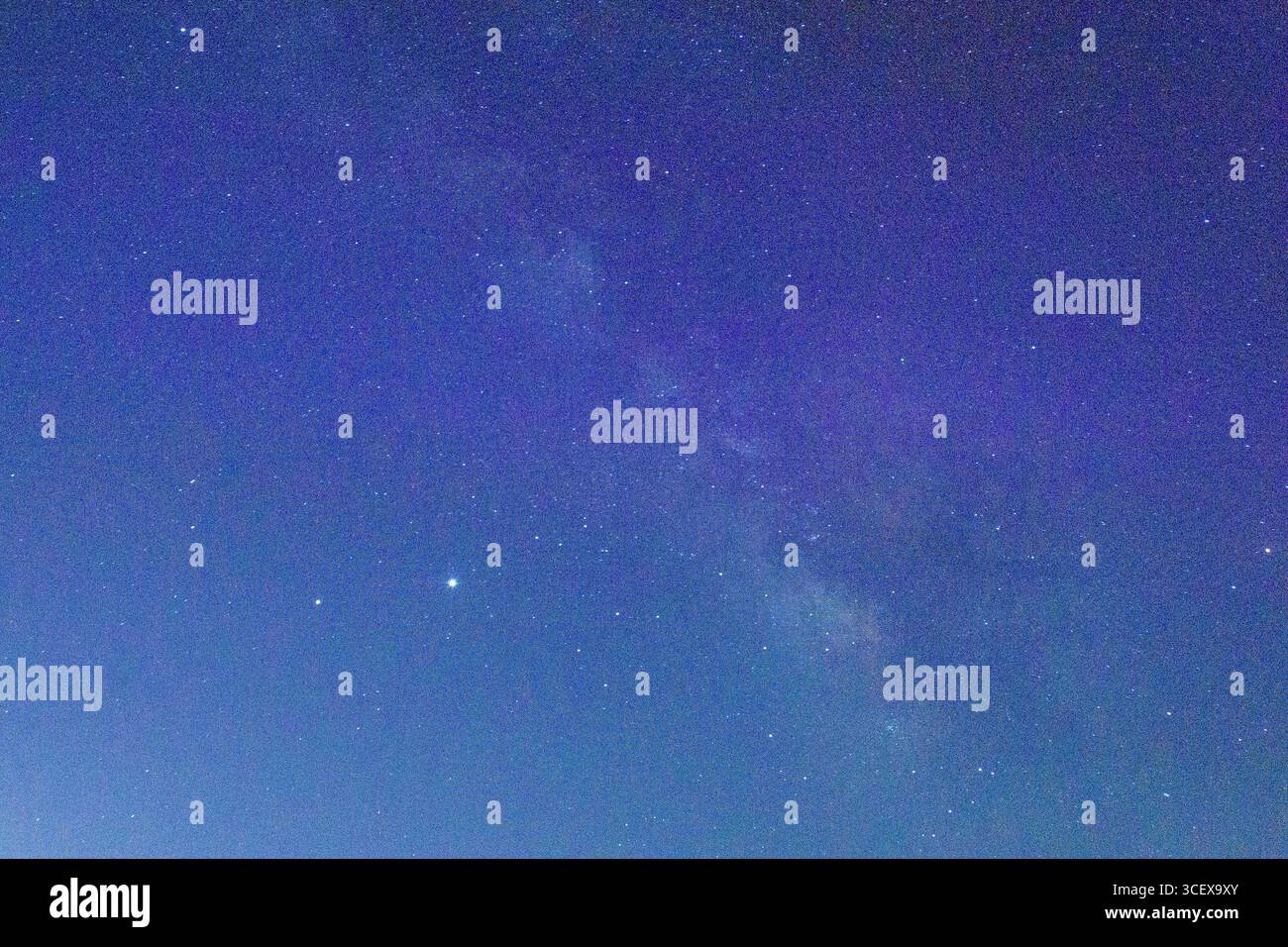 Long exposure of a subtle Milky Way and scattered stars in a blue ...