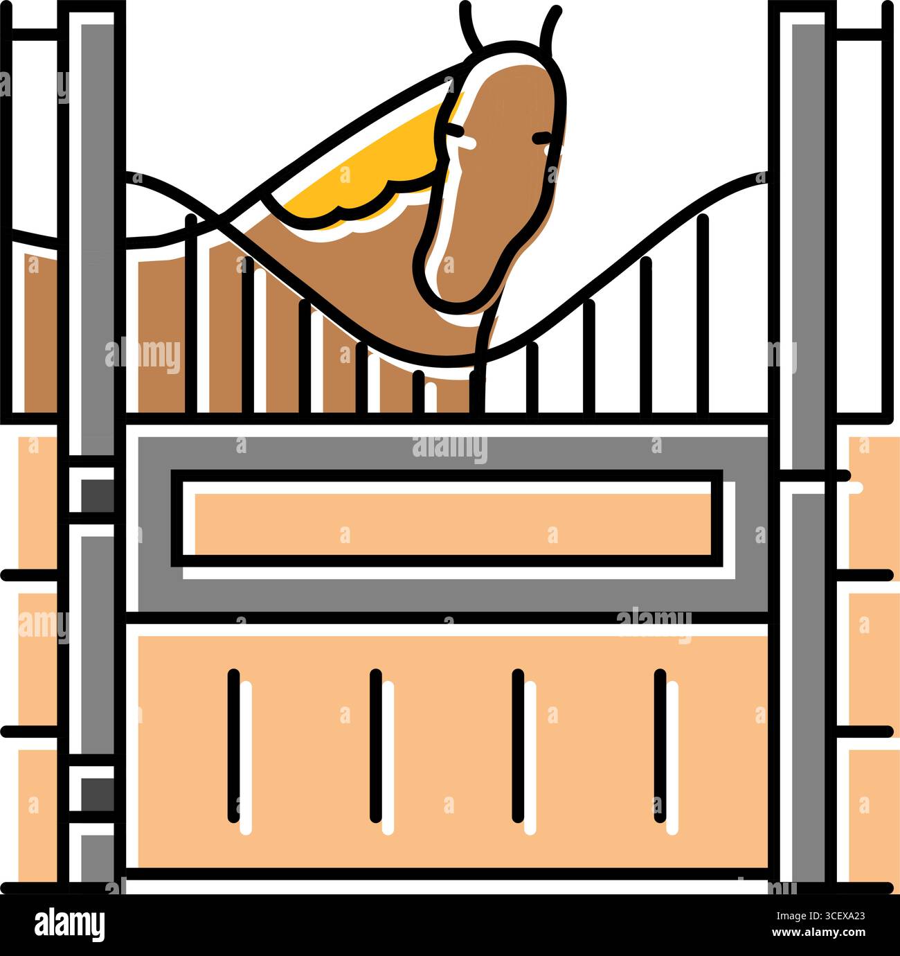 stable horse breeding color icon vector illustration Stock Vector Image ...