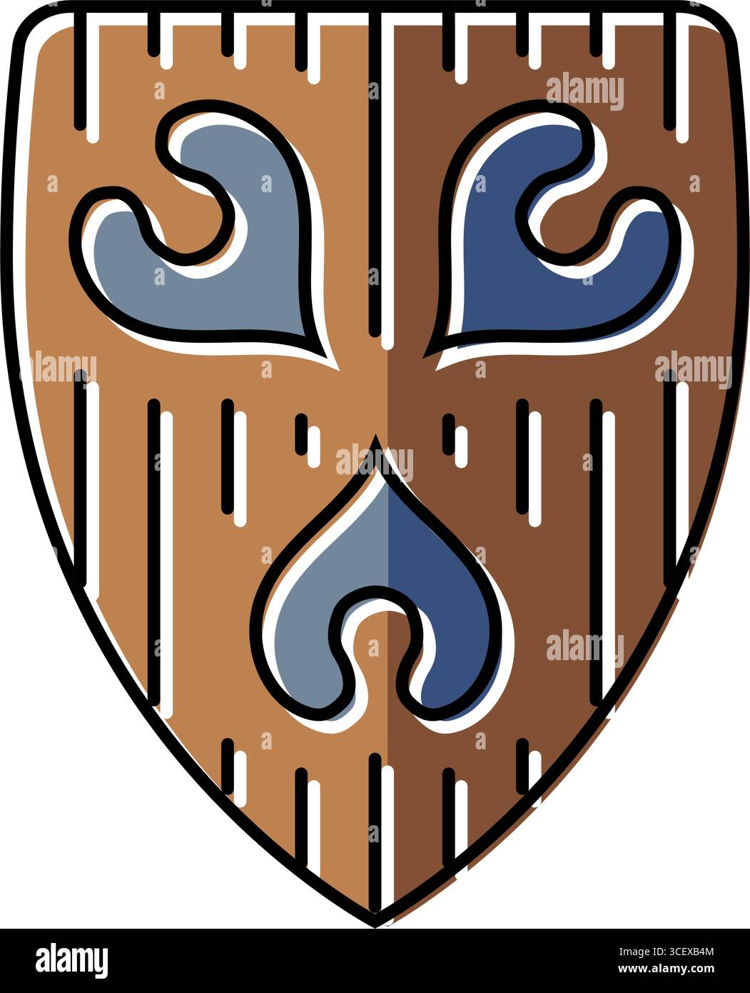 shield royal medieval heraldry color icon vector illustration Stock ...