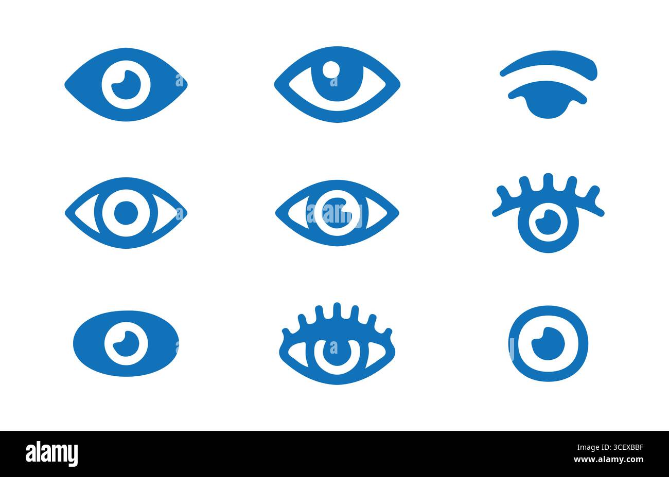 Eye icon vector set. Eyesight vision sign. Open eyes icon vector. Eye ...