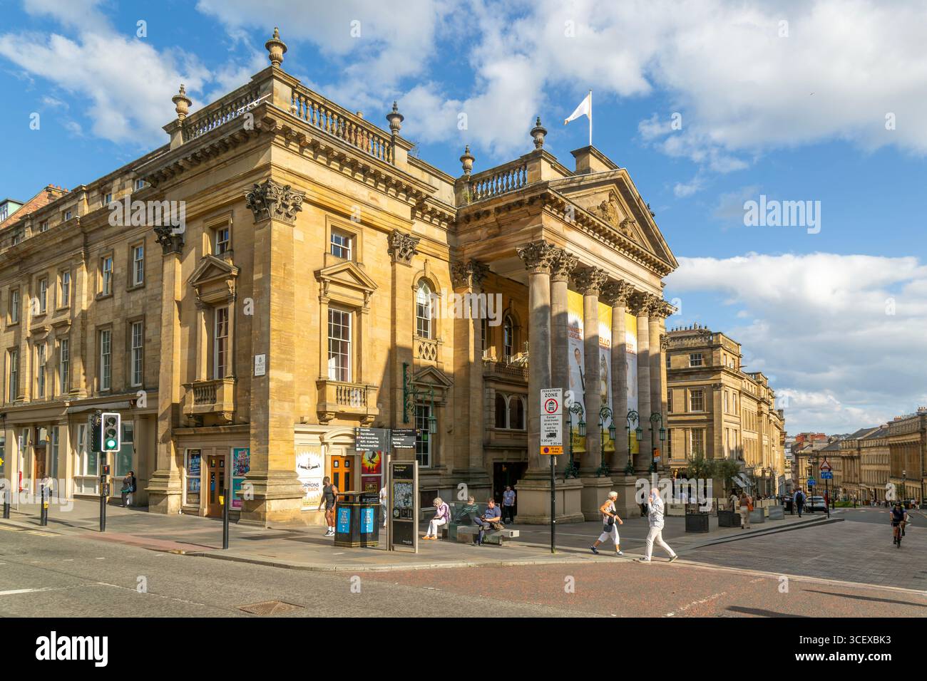 Georgian style architecture of Theatre Royal building, Grey Street ...