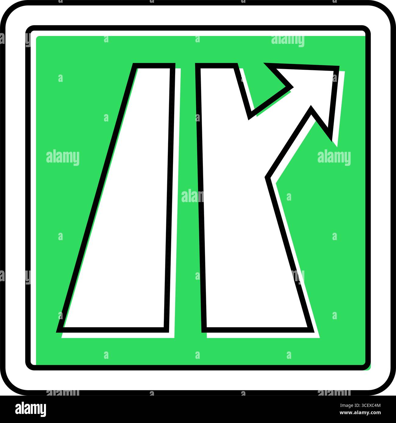exit ramp highway road color icon vector illustration Stock Vector ...