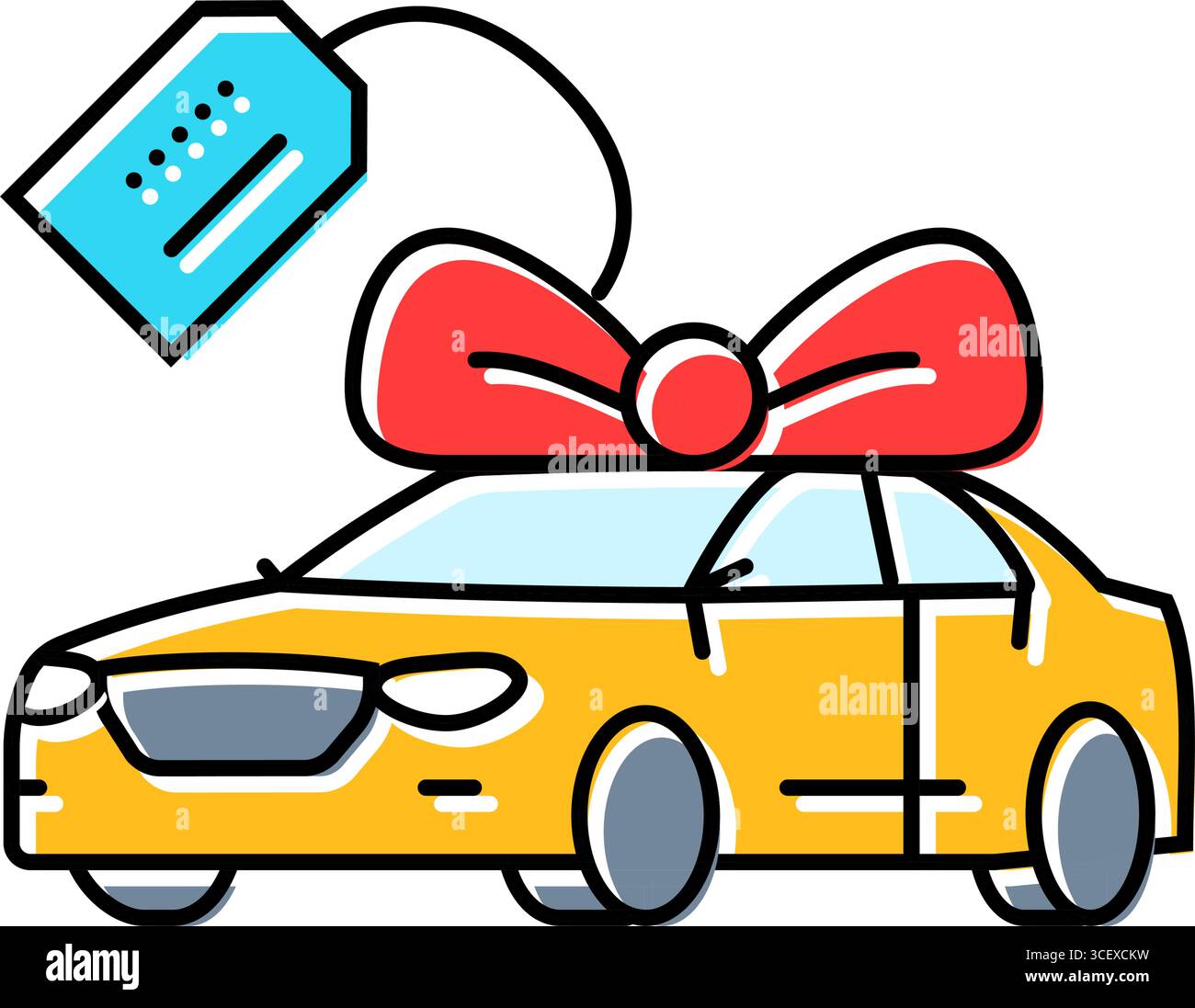 Color line new car Stock Vector Images - Alamy
