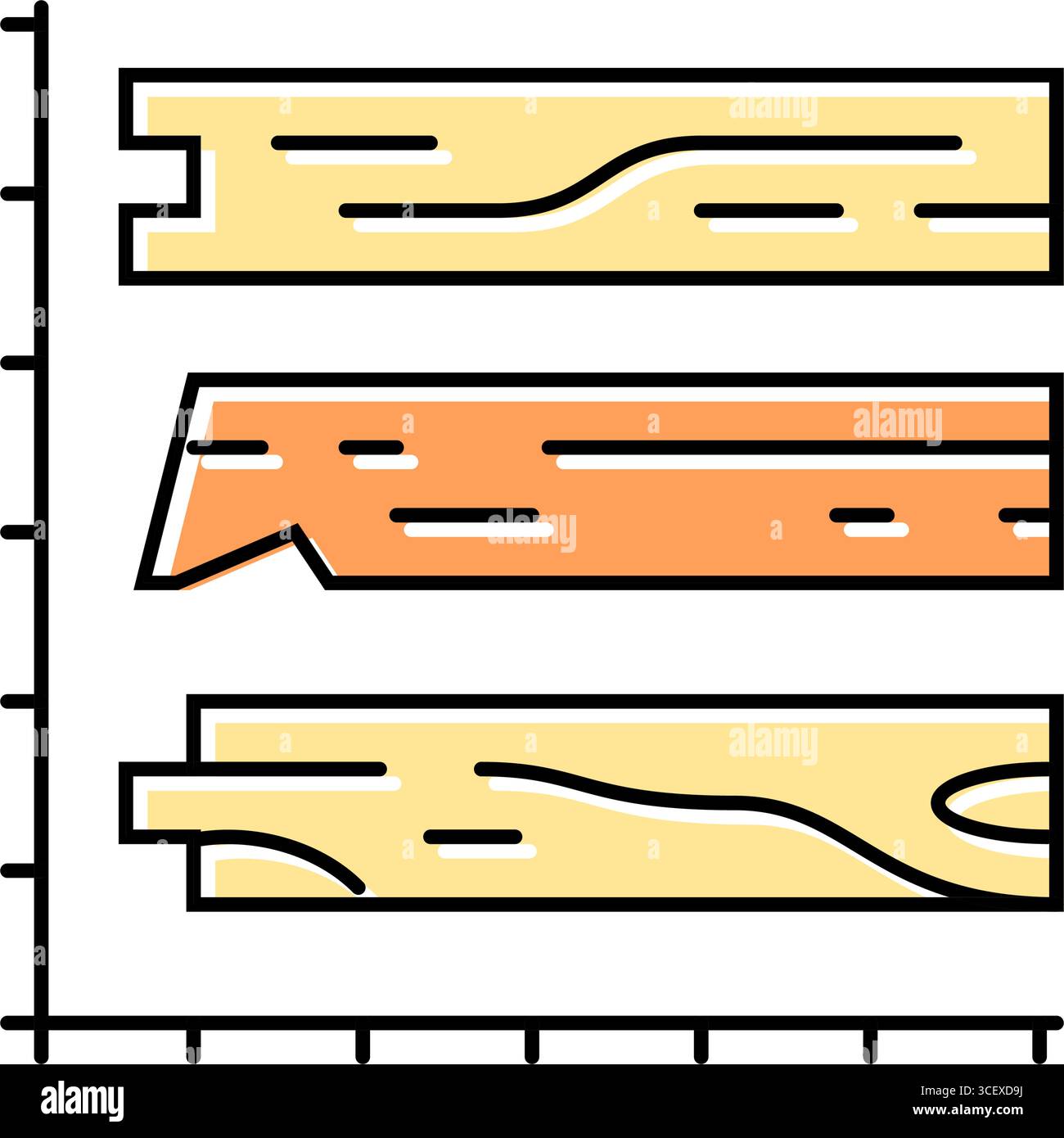cutting wood beams and rafters color icon vector illustration Stock ...