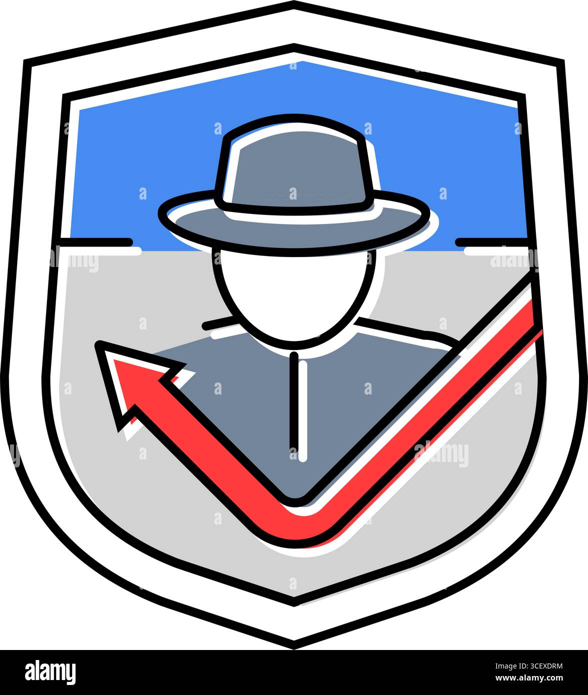 anti theft feature color icon vector illustration Stock Vector Image ...
