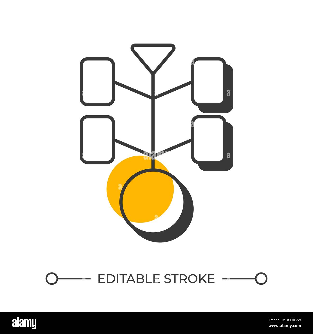 Network workflow outline icon Stock Vector Images - Alamy