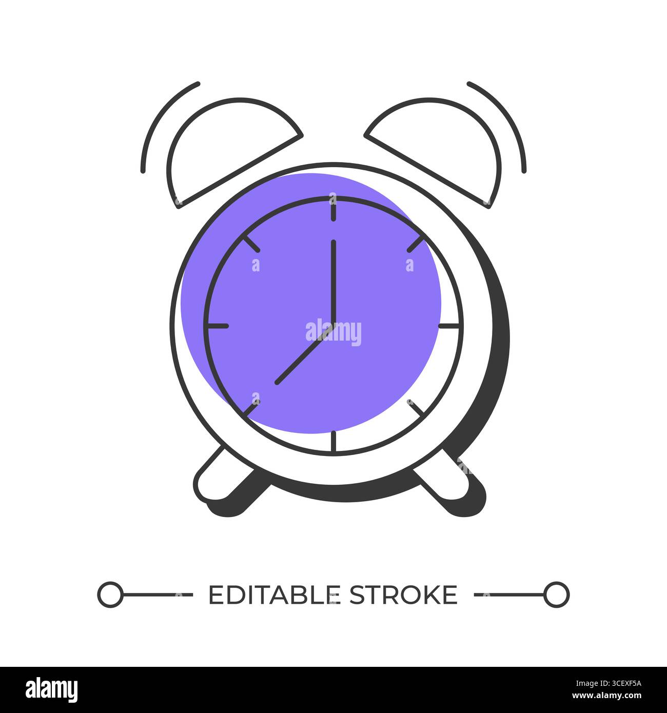 Office clock line solid hi-res stock photography and images - Alamy