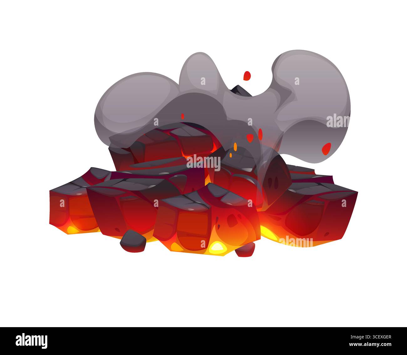 Cooling glowing hot piece Cut Out Stock Images & Pictures - Alamy