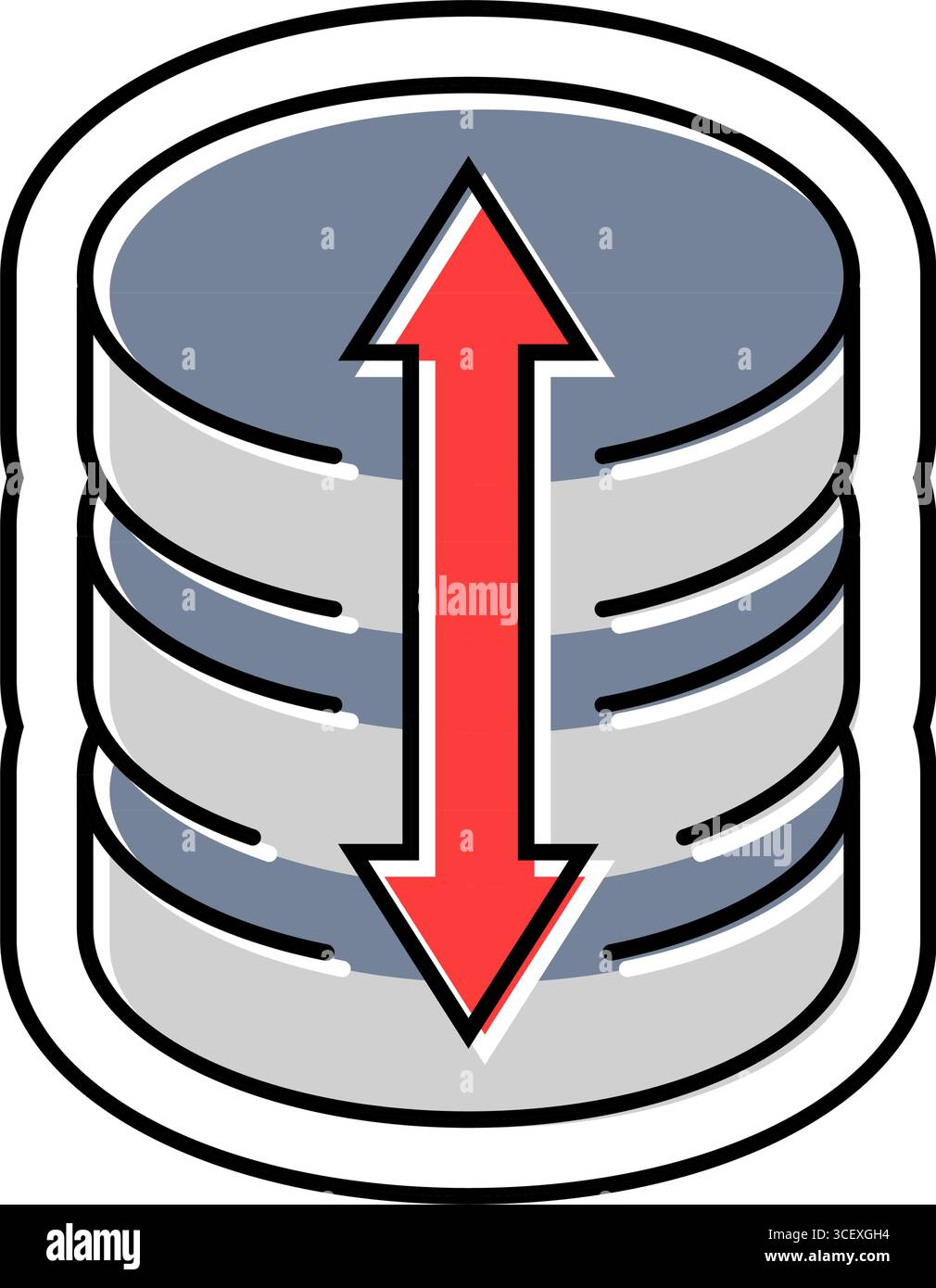 expandable storage color icon vector illustration Stock Vector Image ...
