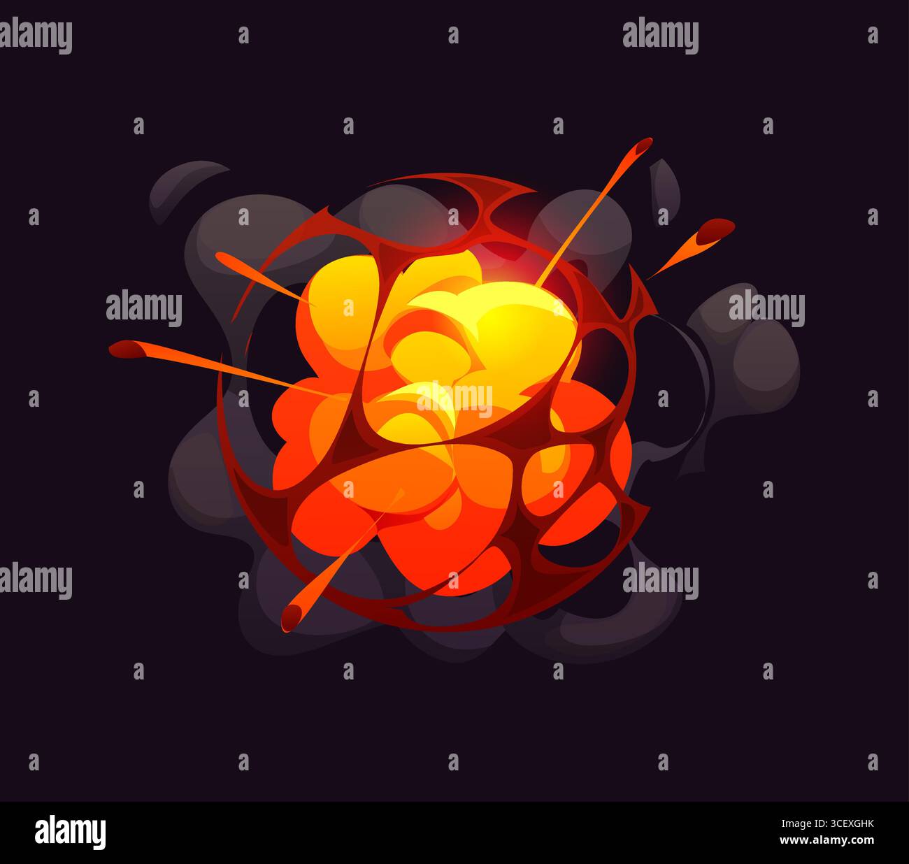 Lava red flash force Stock Vector Images - Alamy