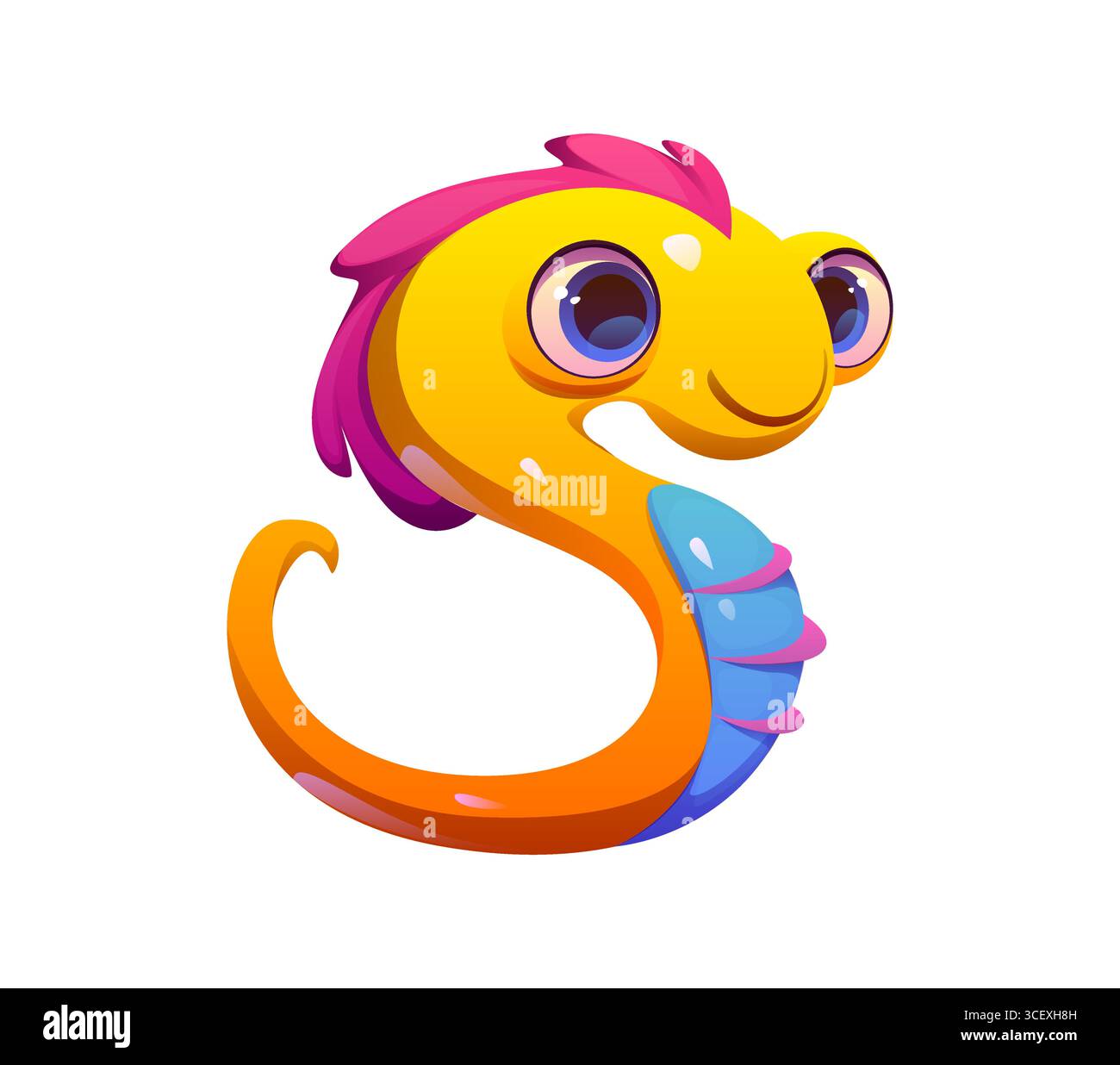 Spooky monster character cartoon font letter S. Spooky Halloween ...