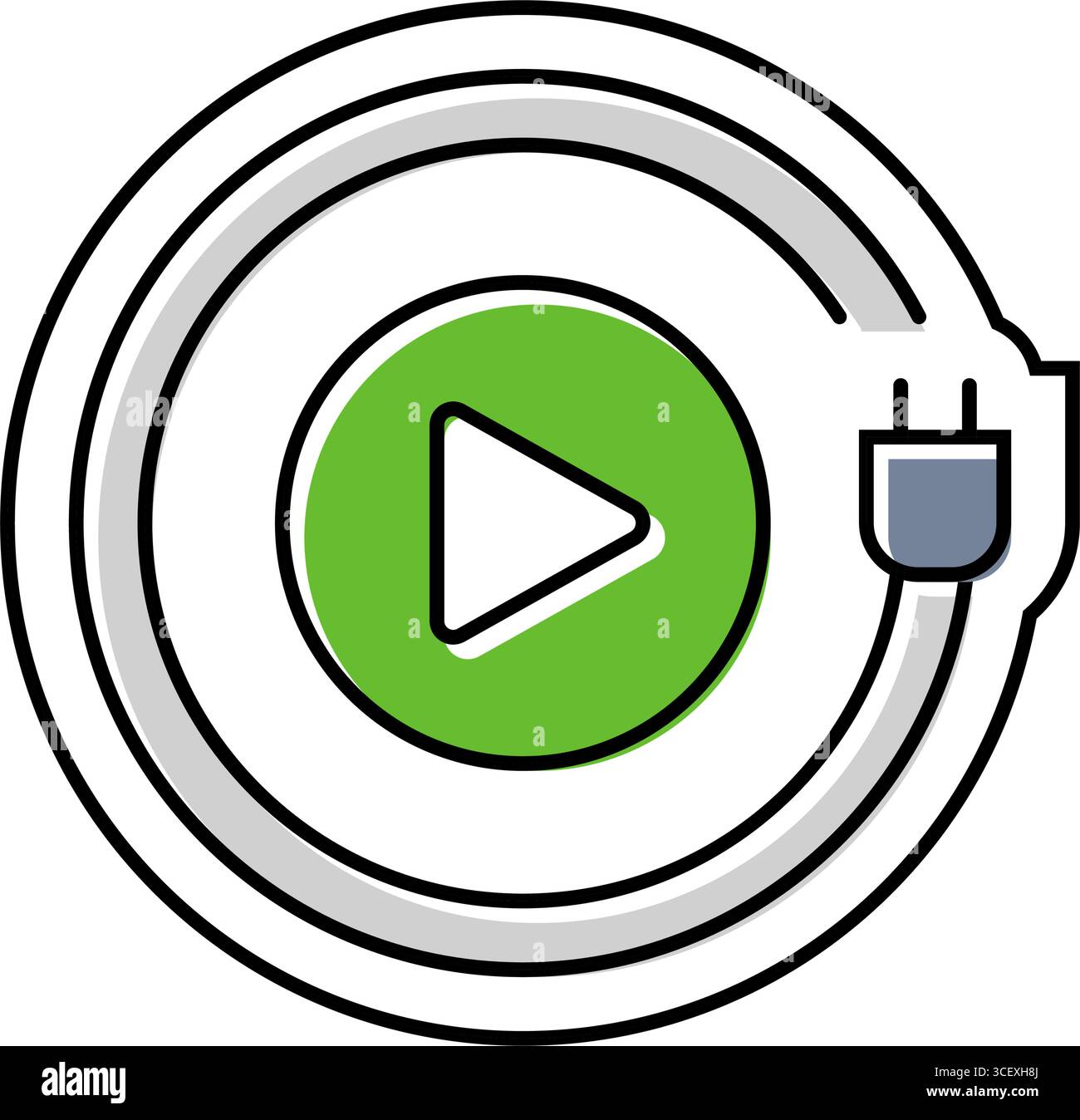 plug play color icon vector illustration Stock Vector Image & Art - Alamy