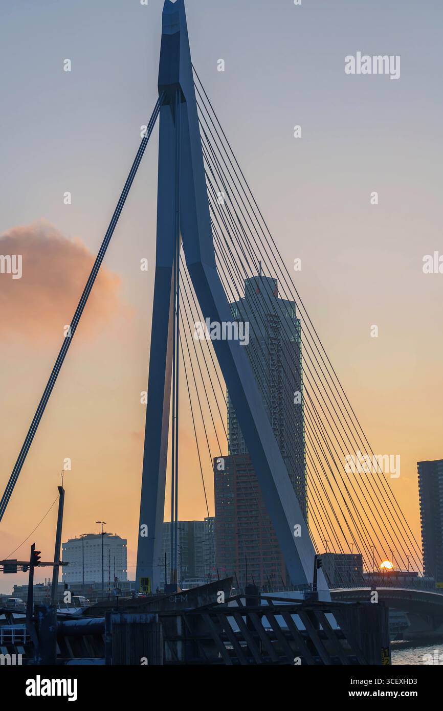 Sunset over rotterdam skyline hi-res stock photography and images - Alamy