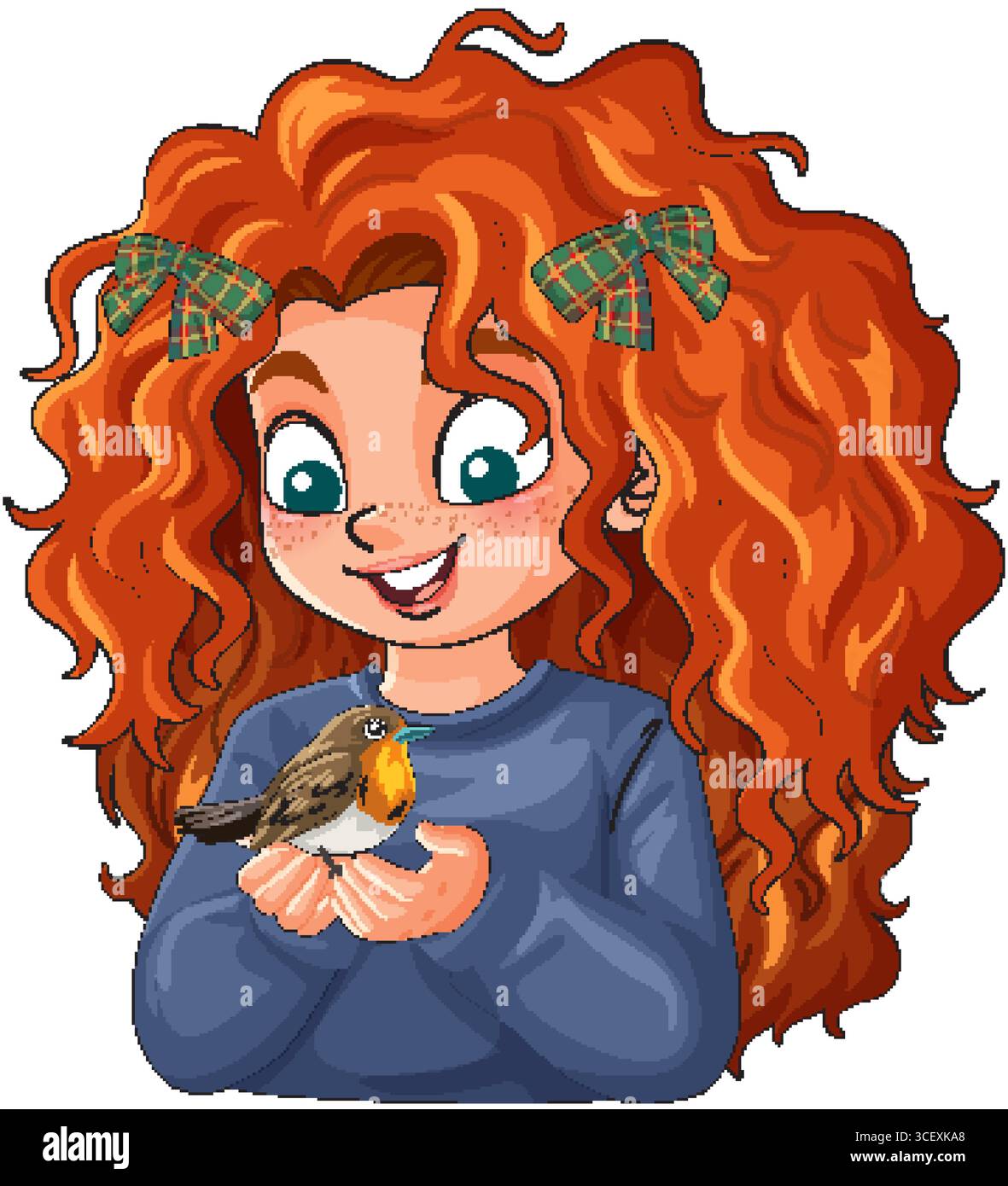 Playful red haired curly Cut Out Stock Images & Pictures - Alamy
