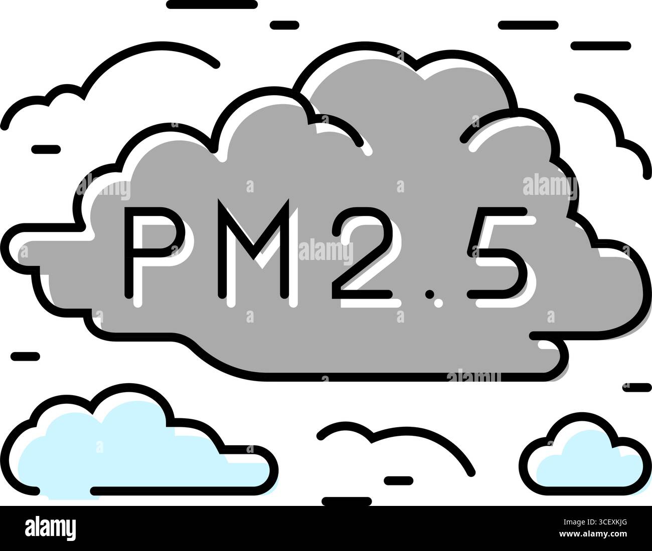 smog cloud labeled air pollution color icon vector illustration Stock ...