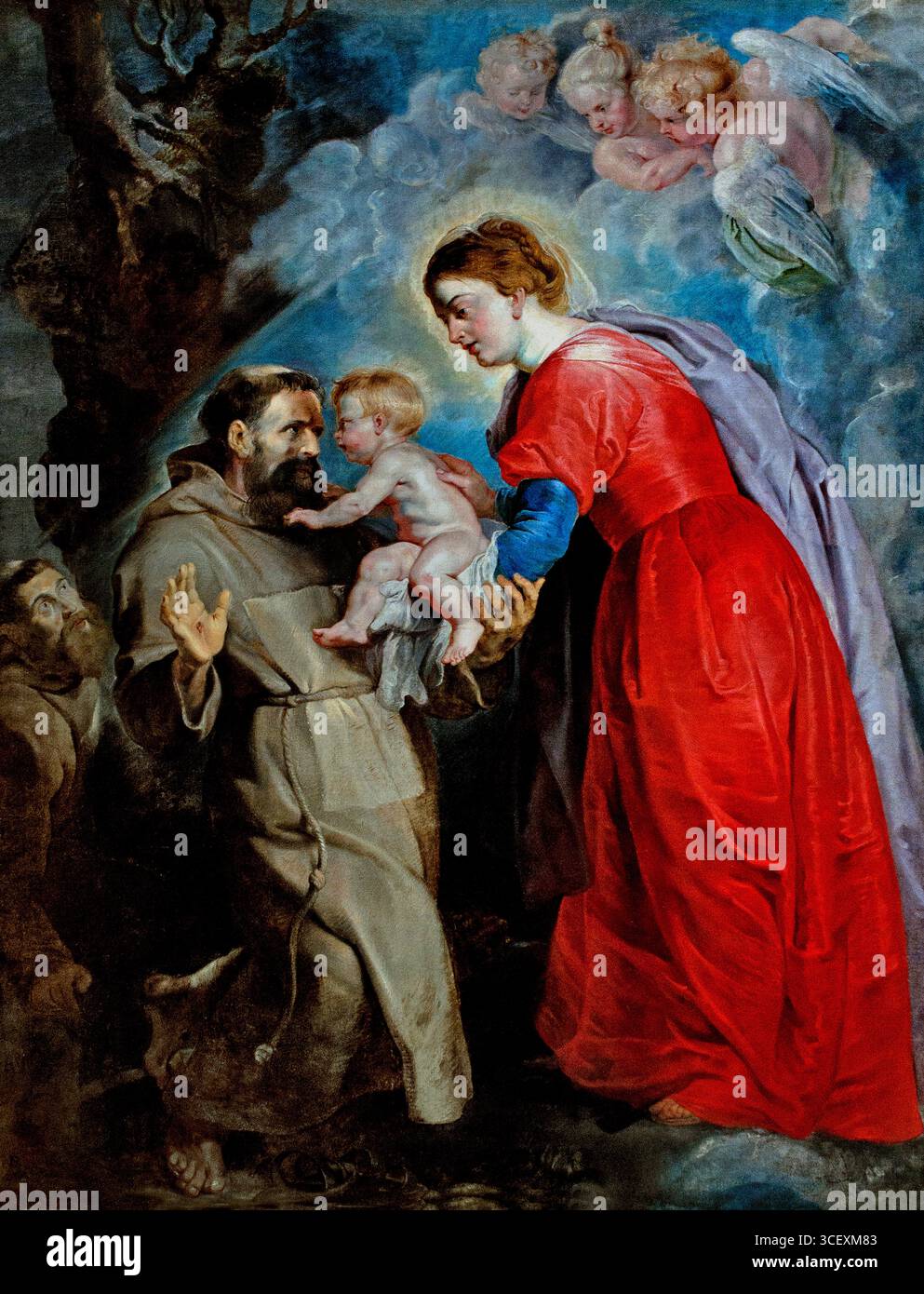 St Francis receiving the Child Jesus from the hands of the Virgin PETER ...