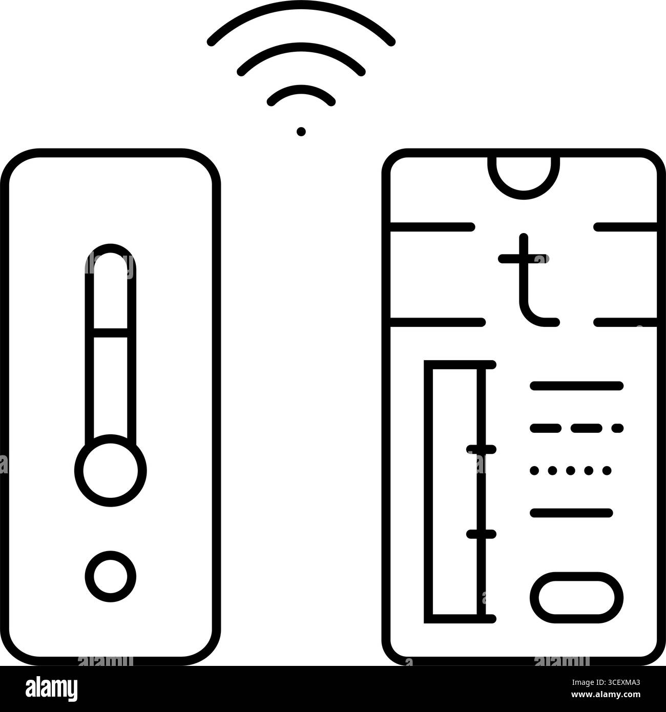 temperature sensor wearable line icon vector illustration Stock Vector ...