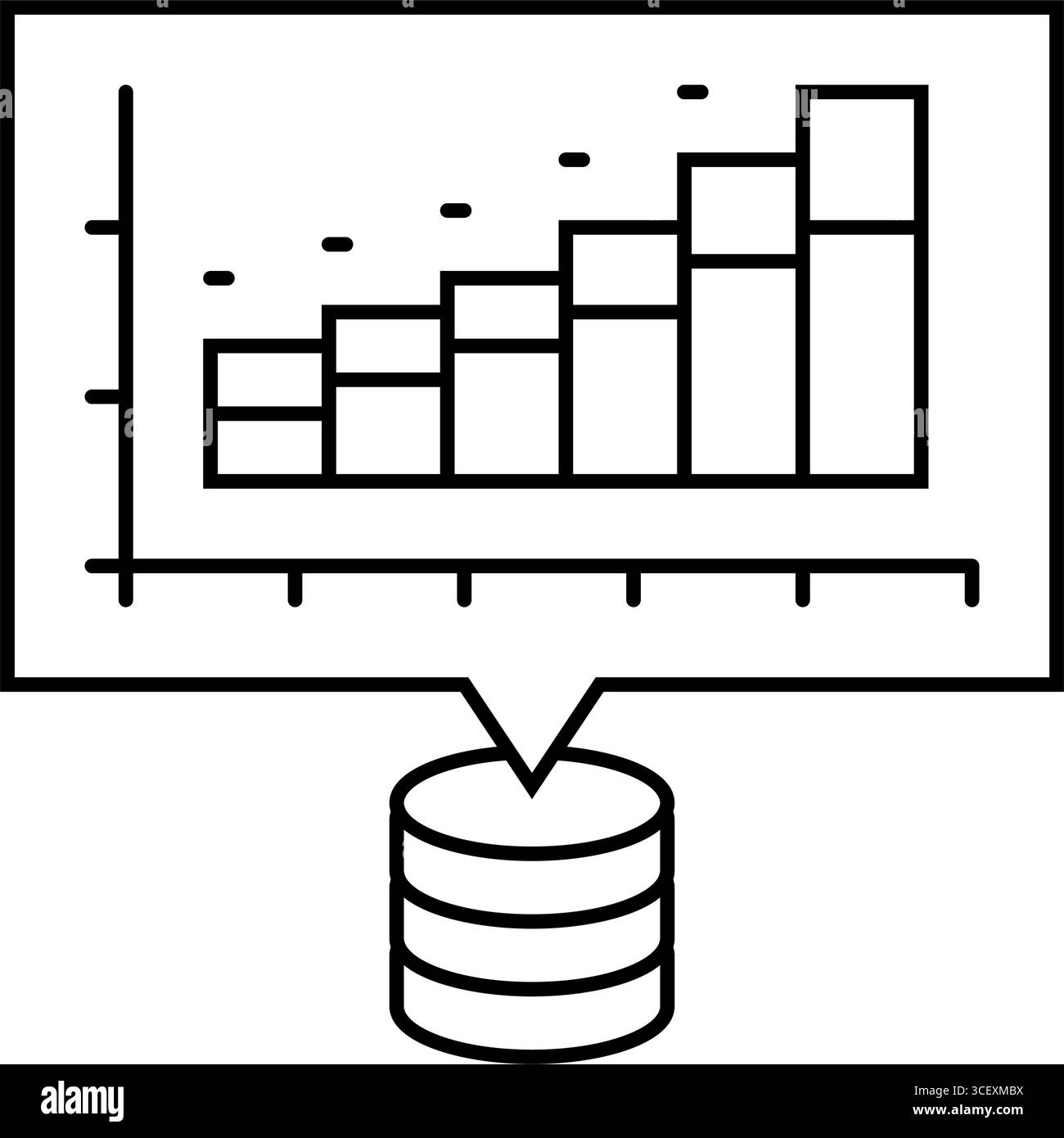 analytics chart big data line icon vector illustration Stock Vector ...