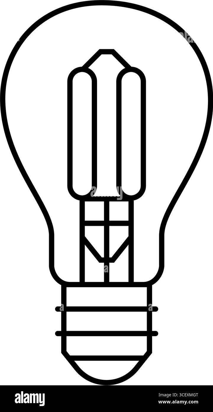 light bulb industry line icon vector illustration Stock Vector Image ...