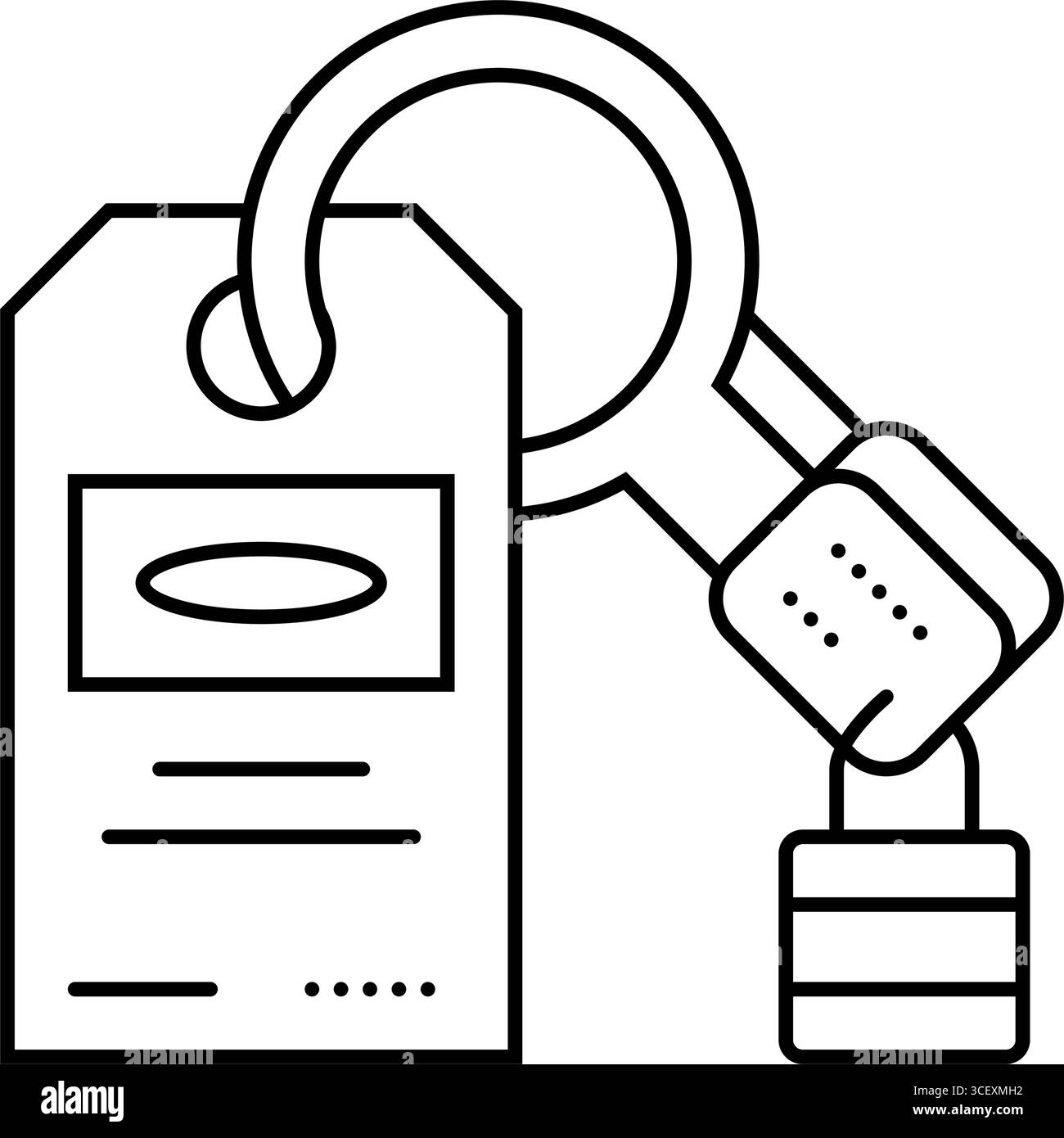 lockout tagout injury prevention line icon vector illustration Stock ...